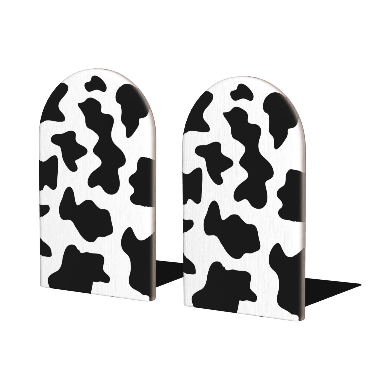 Sikiie Milk Cow Bookends 1 Pair, Wood Bookends for Shelves, Book Ends ...