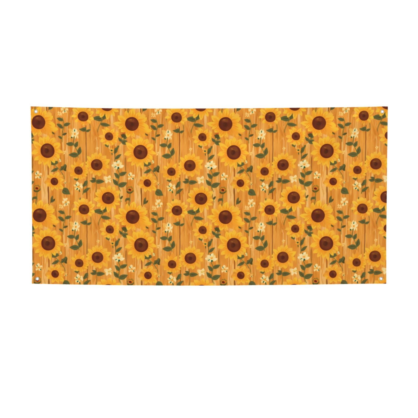Sikiie Modern Wood Grain Sunflower Custom Banners and Signs Customize ...