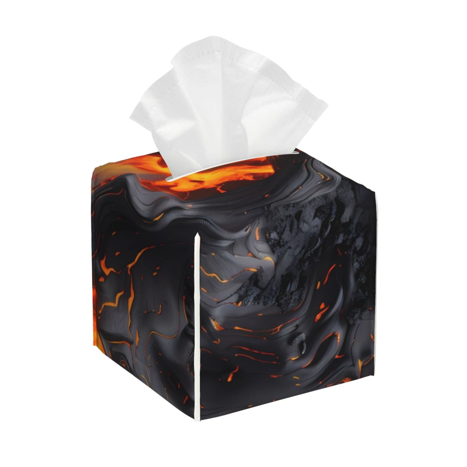 Sikiie Molten Lava Abstract Flow Leather Tissue Box Cover Square ...