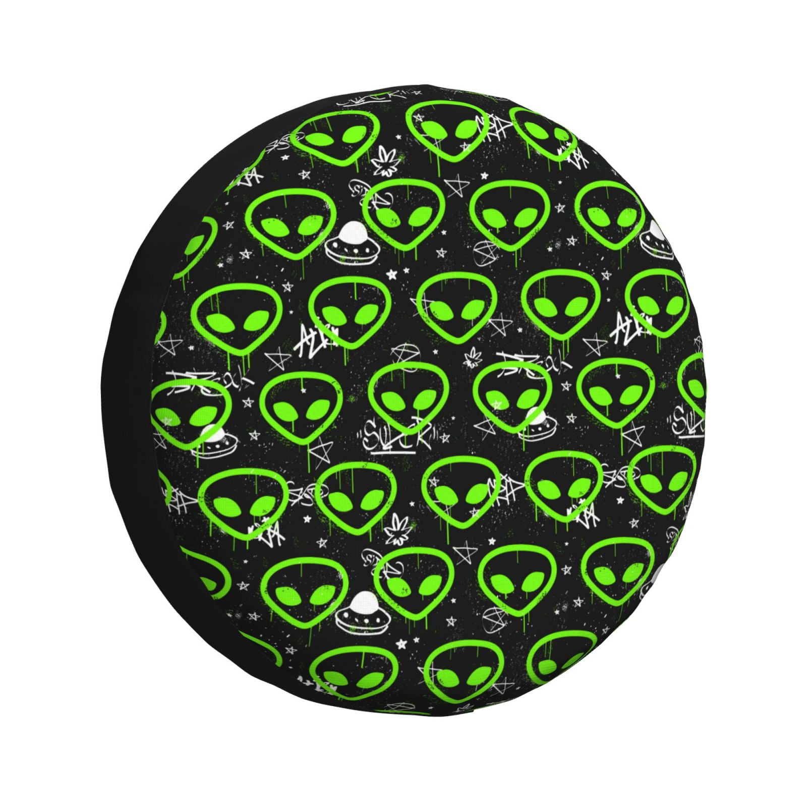 Sikiie Monster Neon Head Print PVC Leather Spare Tire Wheel Cover Spare ...
