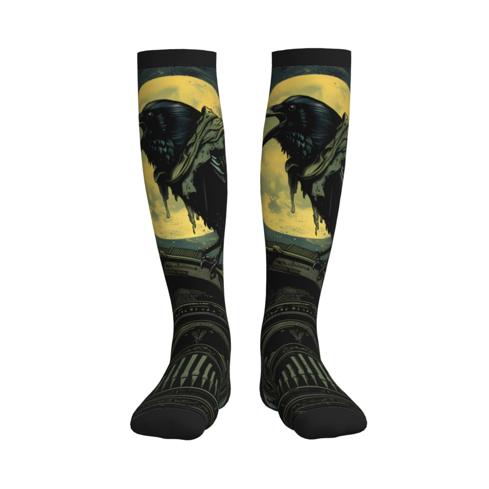 Sikiie MoonNight Sky Crow 1 Pairs Compression Socks for Men and Women ...