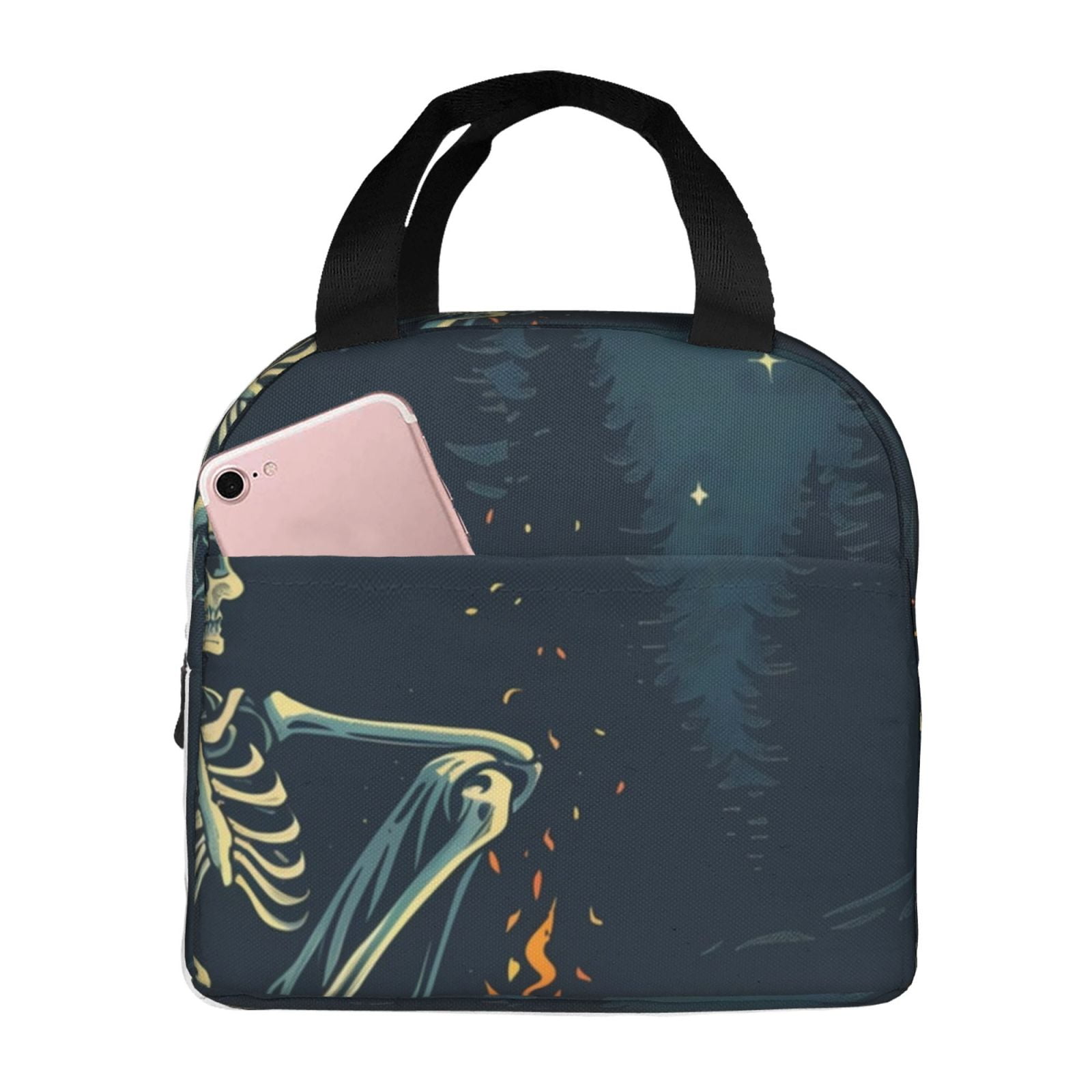 Sikiie Moonlit Skeleton Campfire Lunch Bag for Women & Men Adult ...