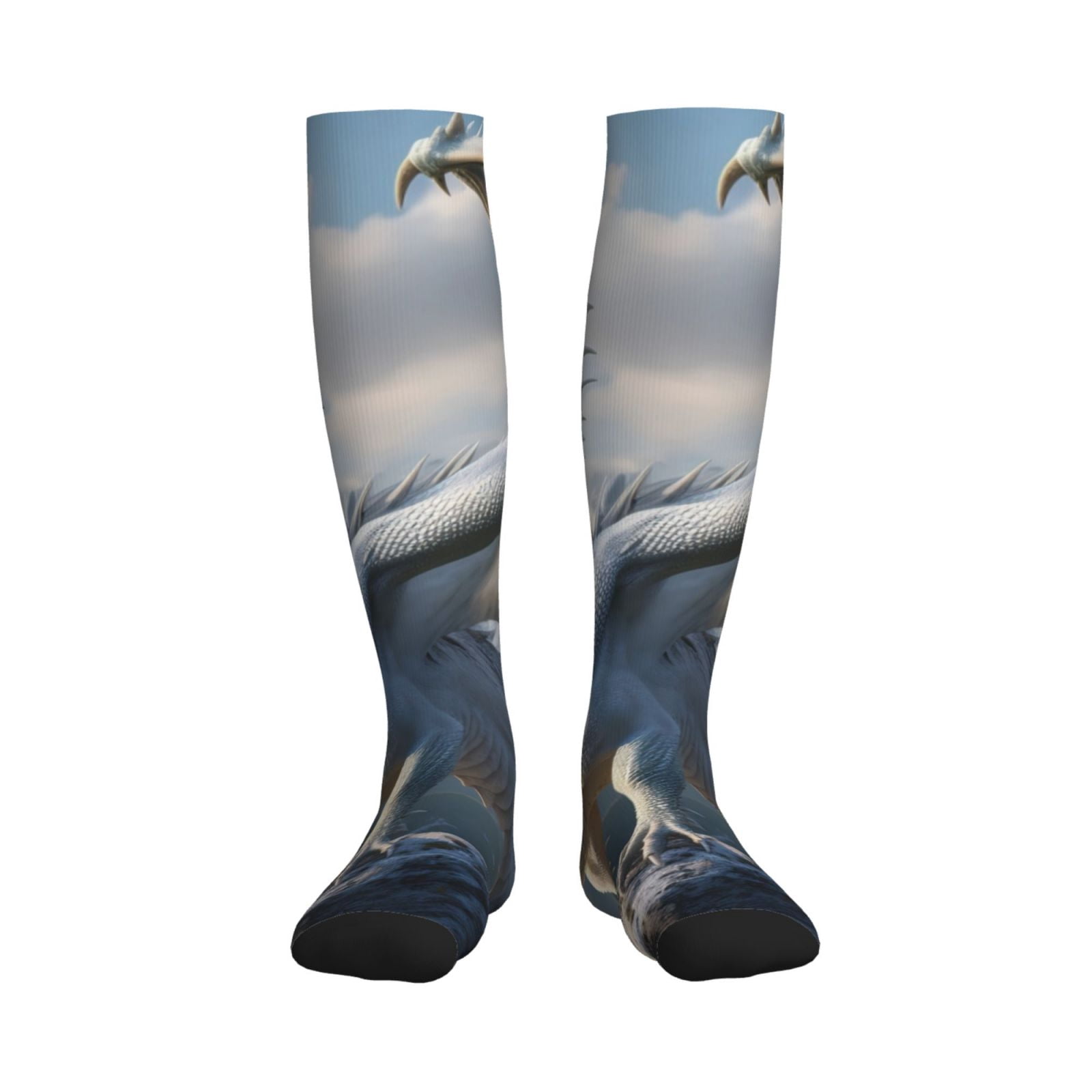 Sikiie Mountain White Dragon 1 Pairs Compression Socks for Men and ...