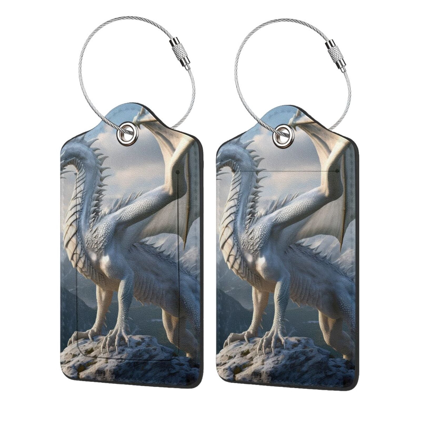 Sikiie Mountain White Dragon Luggage Tag for Suitcase Leather Baggage ...