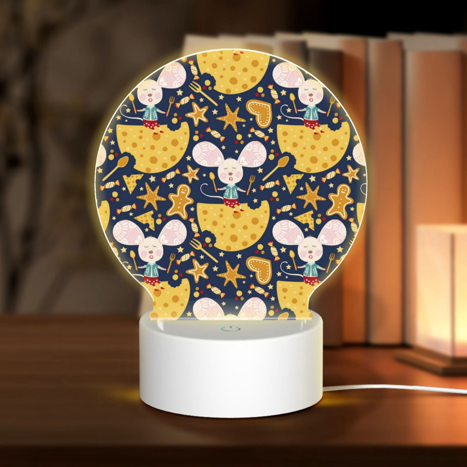 Sikiie Mouse Cheese Acrylic Night Light Gift Custom Acrylic Night Light ...