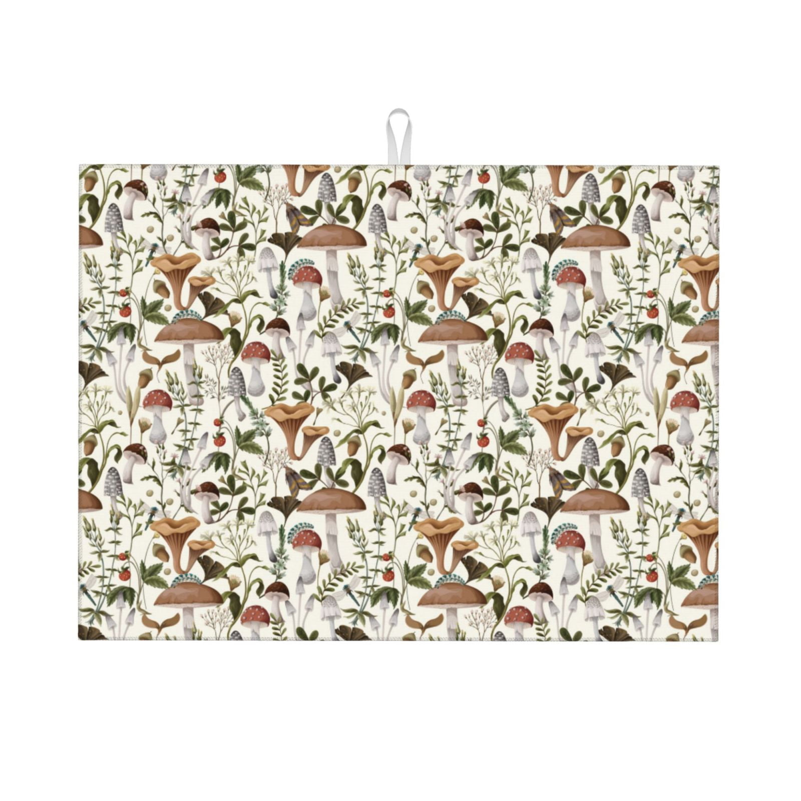 Sikiie Mushroom Garnish Dish Drying Mat, Kitchen Counter Mat, Self ...