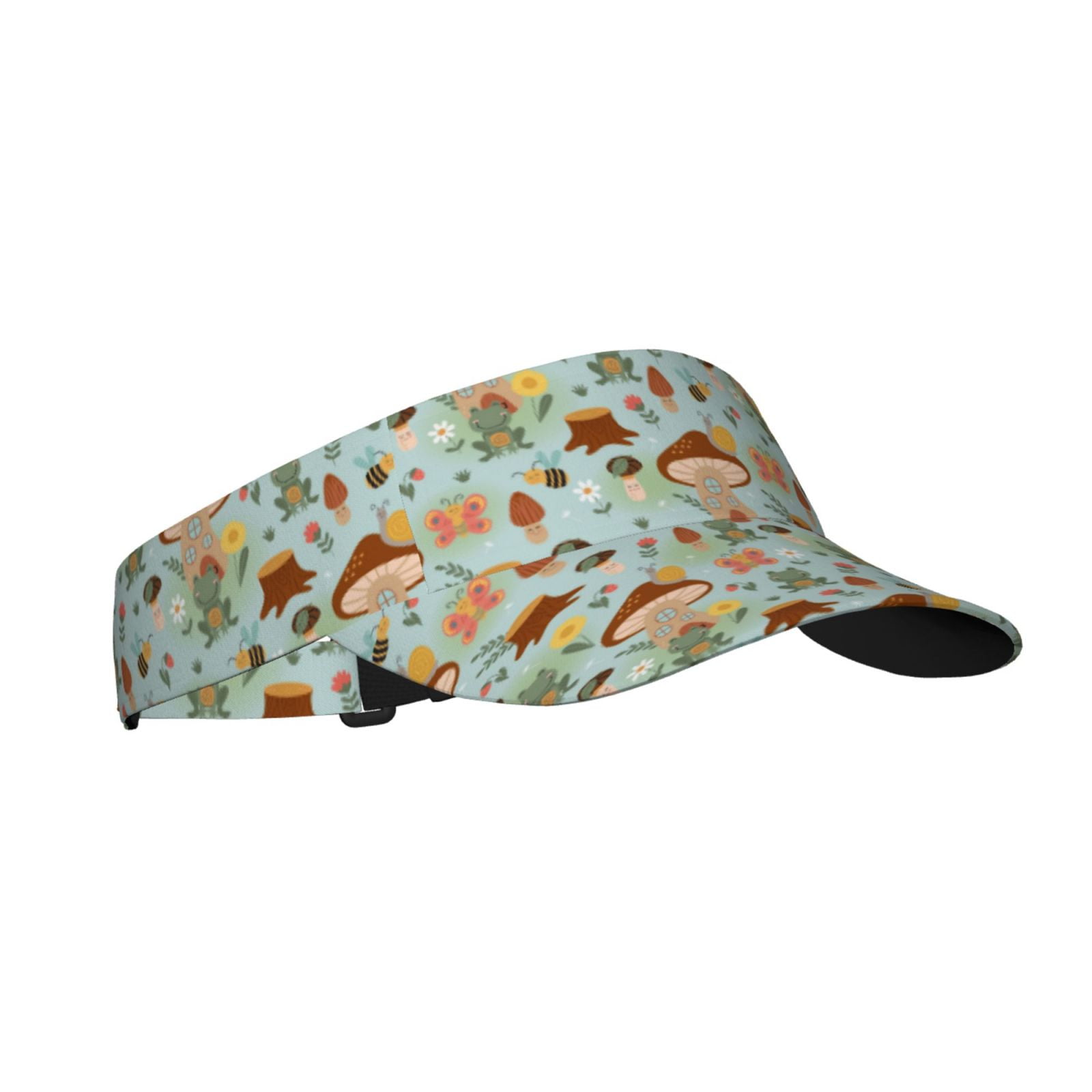 Sikiie Mushroom House Insect Frog Sun Visor Hat Adjustable Velcro Golf ...