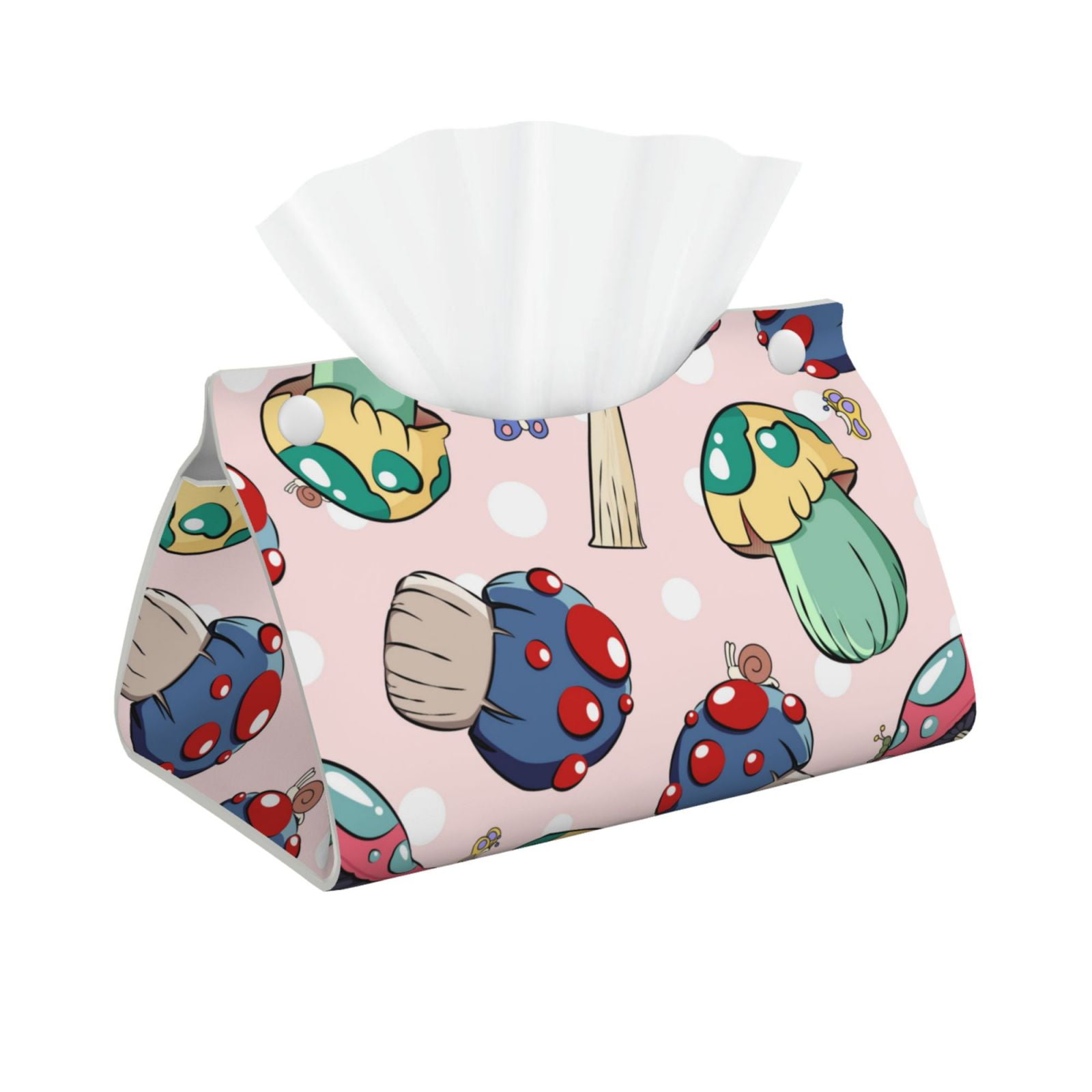 Sikiie Mushroom Leather Tissue Box Cover Rectangle, Long Tissue Box ...
