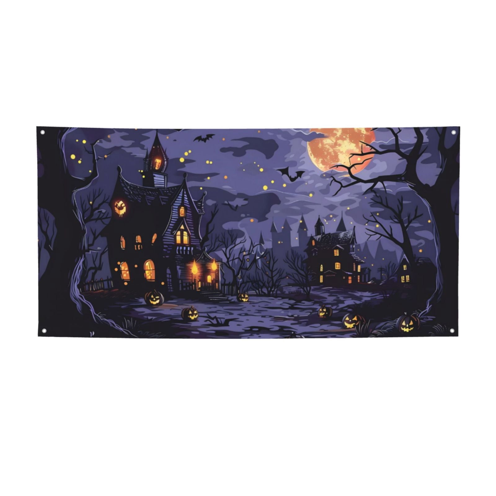 Sikiie Mystery House Halloween Night Custom Banners and Signs Customize ...
