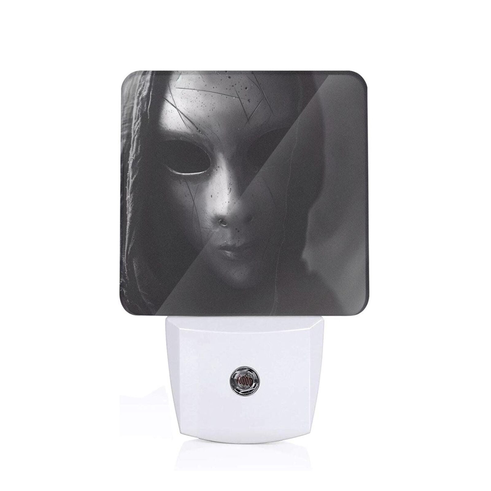 Sikiie Mystical Masked Figure Monochrome Led Night Light, Warm White ...