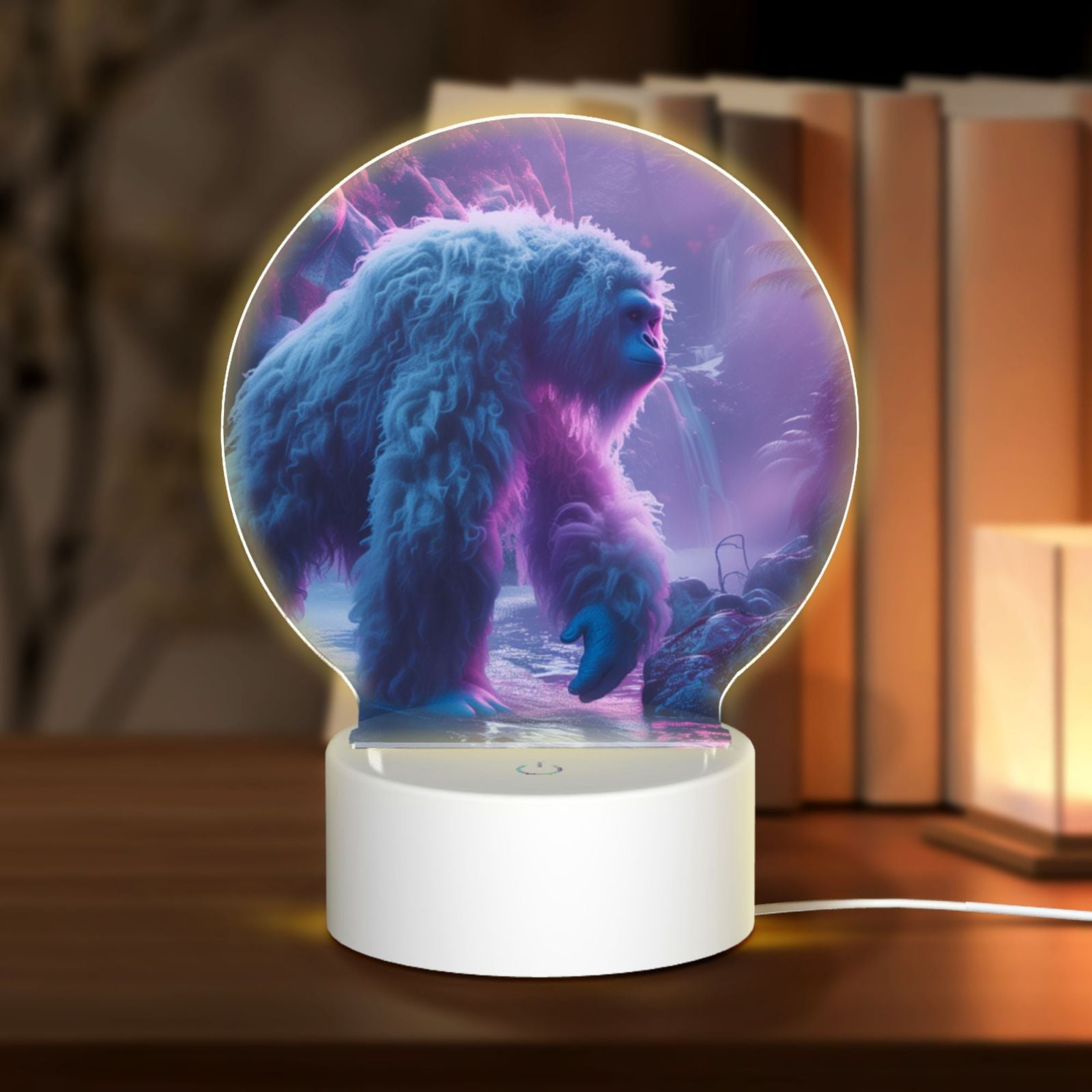 Sikiie Mystical White gorilla Jungle Acrylic Night Light Gift Custom ...