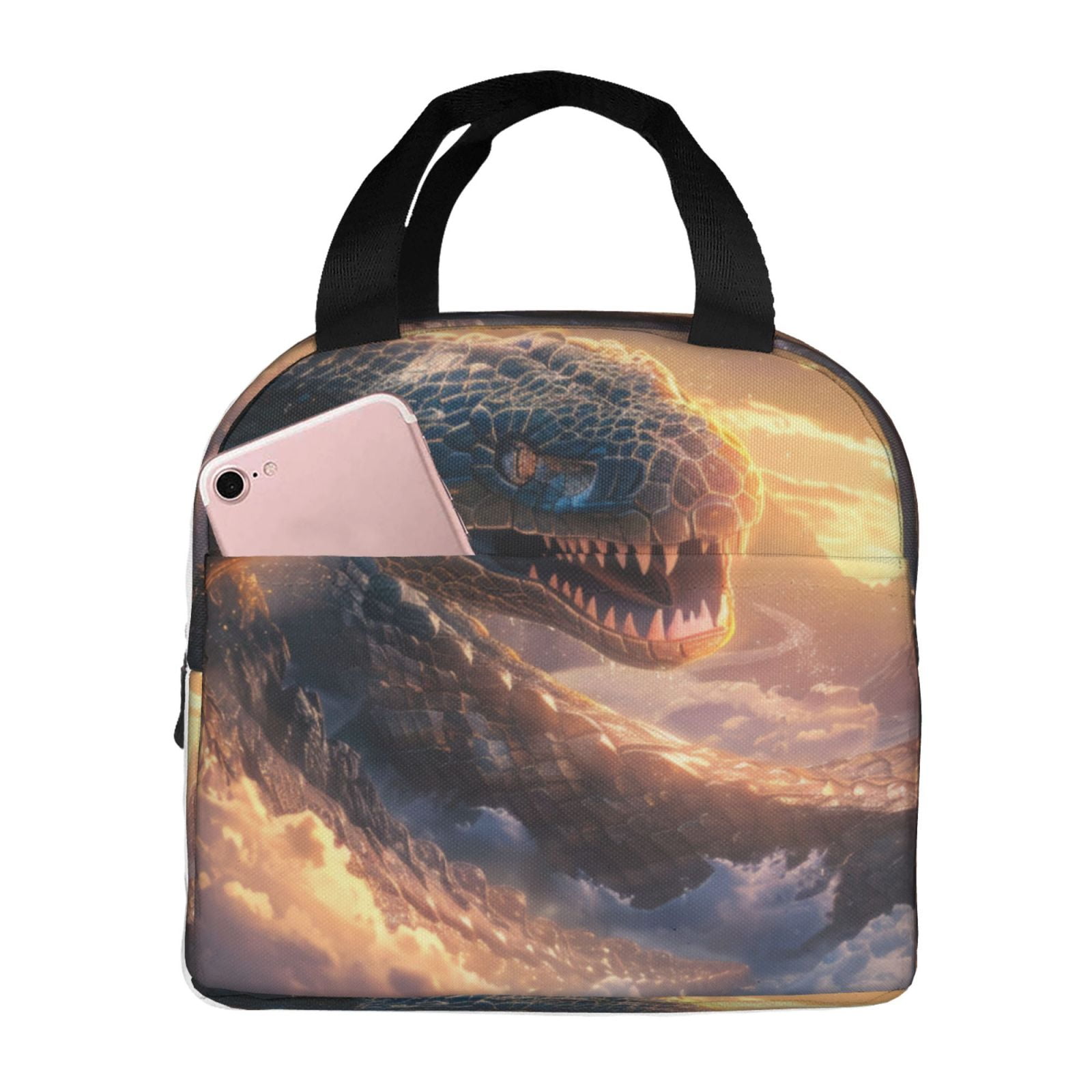 Sikiie Mythical Serpent Mountain Sunrise Lunch Bag for Women & Men ...