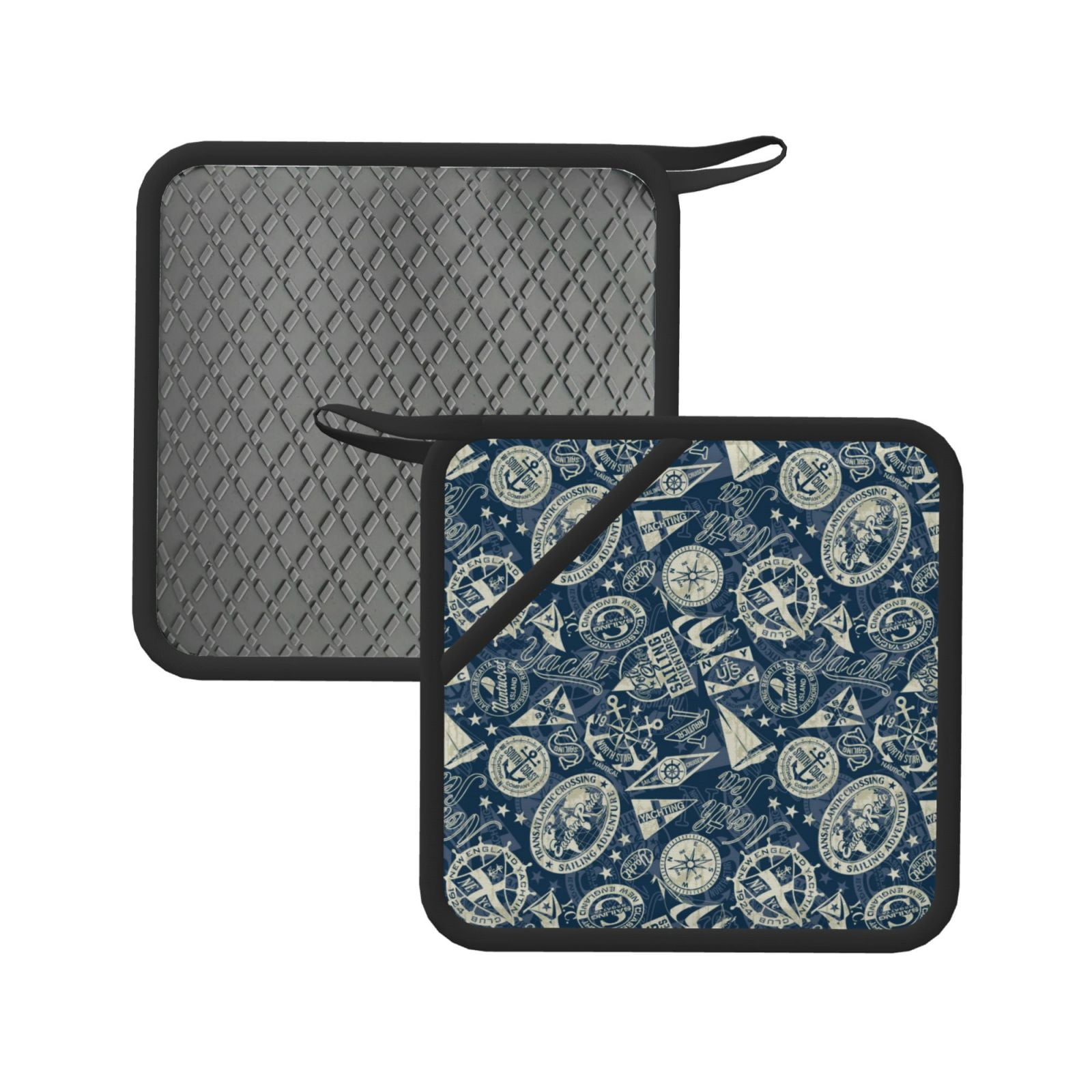 Sikiie Nautical Style Pot Holders Kitchen Insulation Mats Heat ...