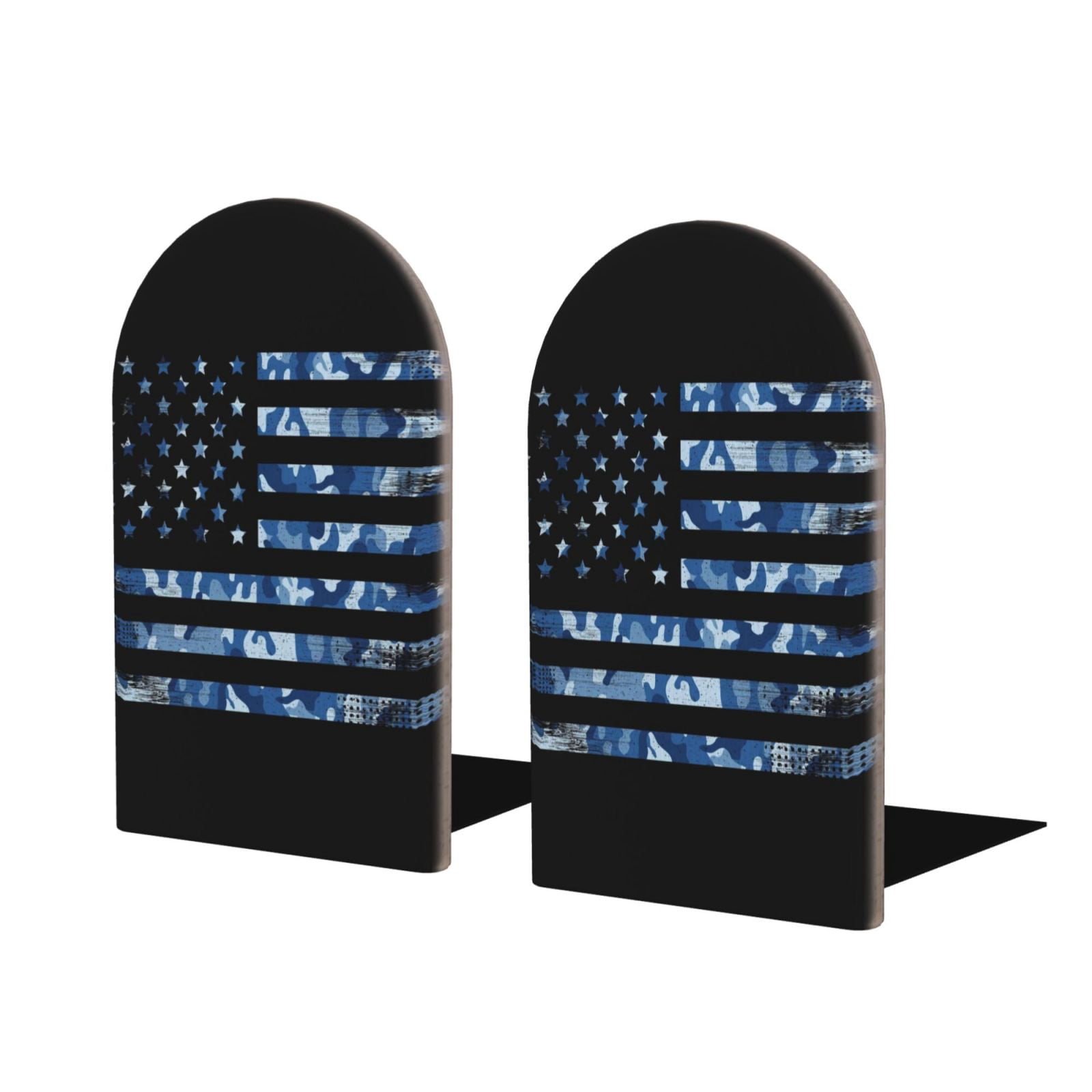 Sikiie Navy Camouflage American Flag Bookends 1 Pair, Wood Bookends for ...