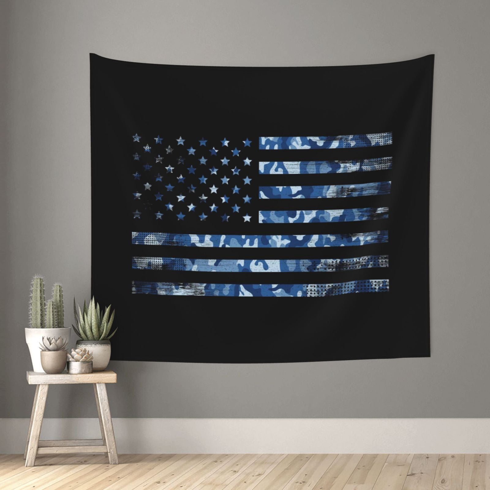 Sikiie Navy Camouflage American Flag tapestry wall hanging home decor ...