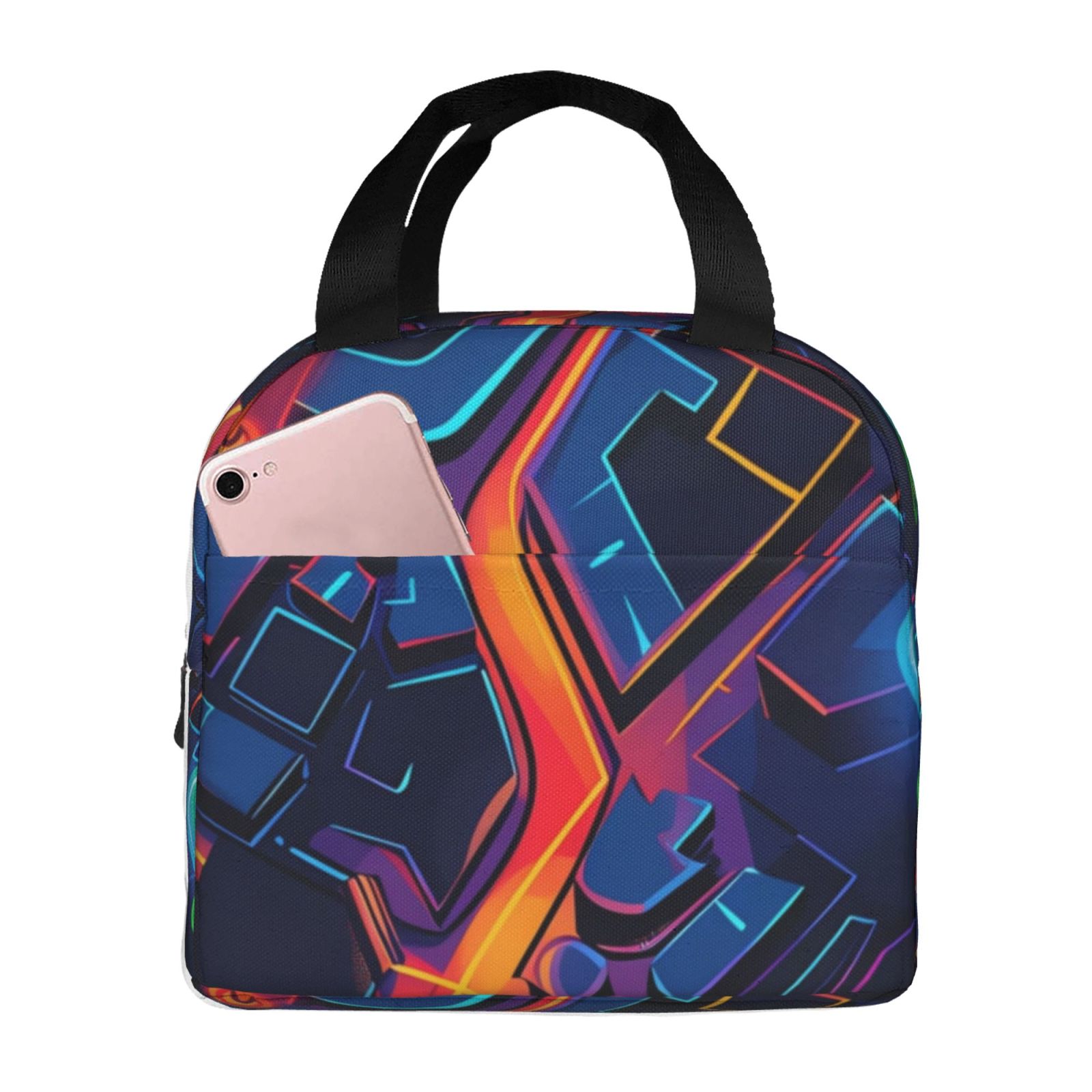 Sikiie Neon City Map Lunch Bag for Women & Men Adult Insulated Lunch ...