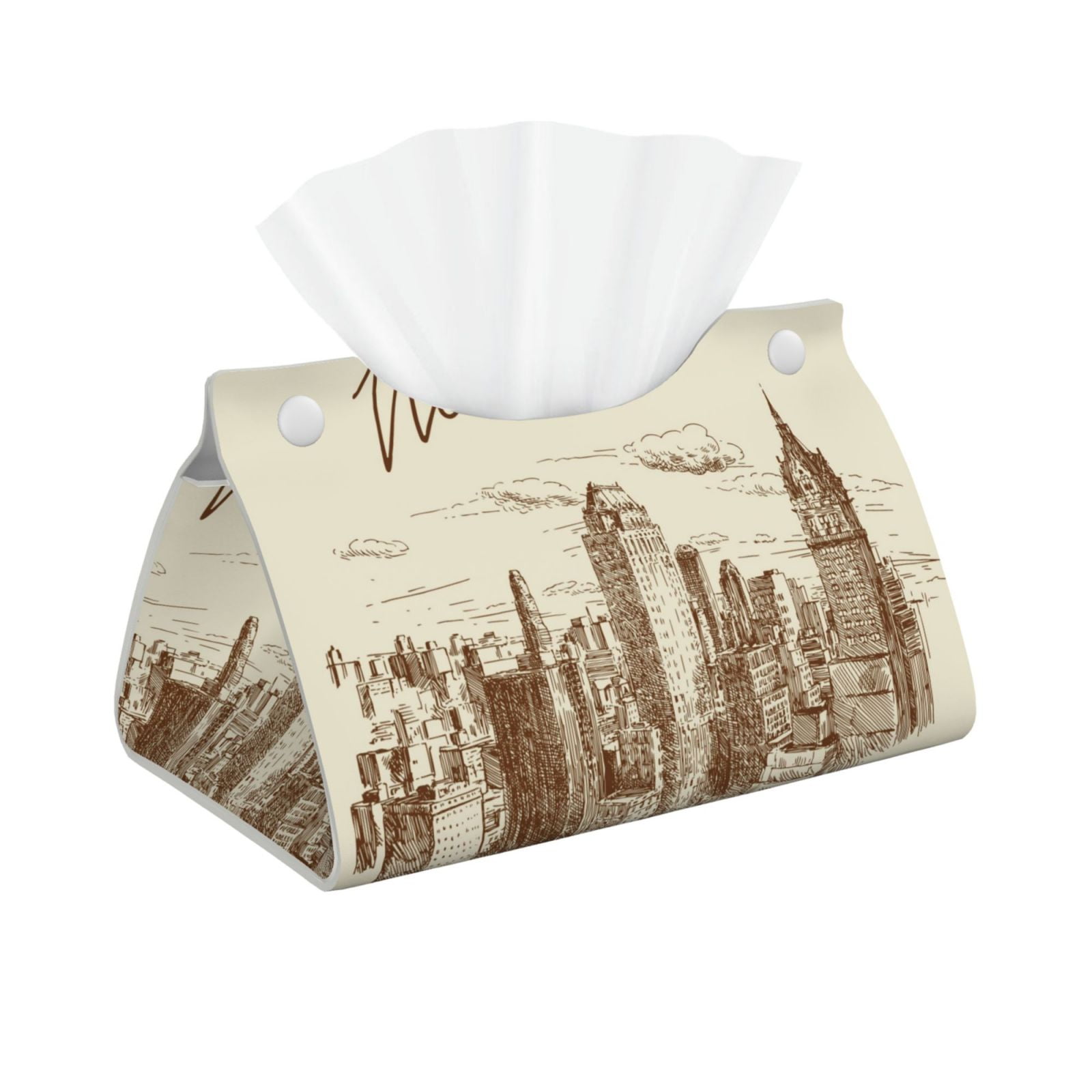 Sikiie New York Leather Tissue Box Cover Rectangle, Long Tissue Box ...