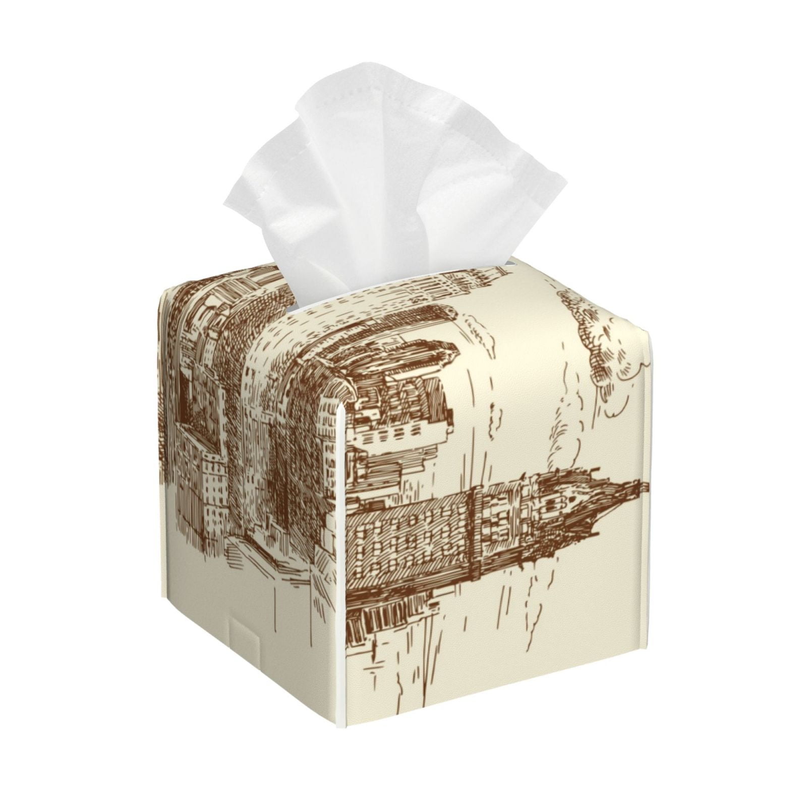 Sikiie New York Leather Tissue Box Cover Square, tissue box holder - 5. ...