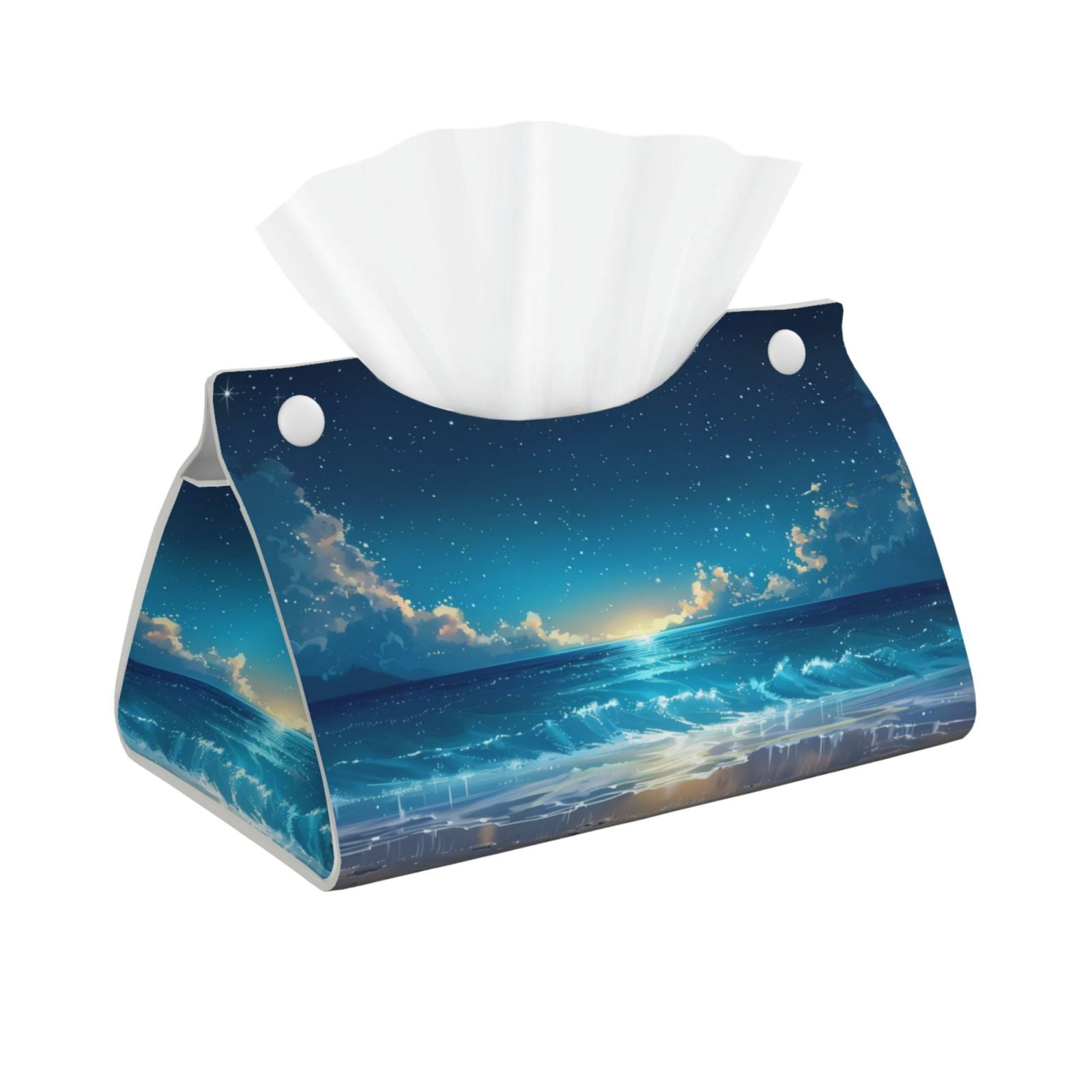 Sikiie Night Sky Beach Scene Leather Tissue Box Cover Rectangle, Long ...