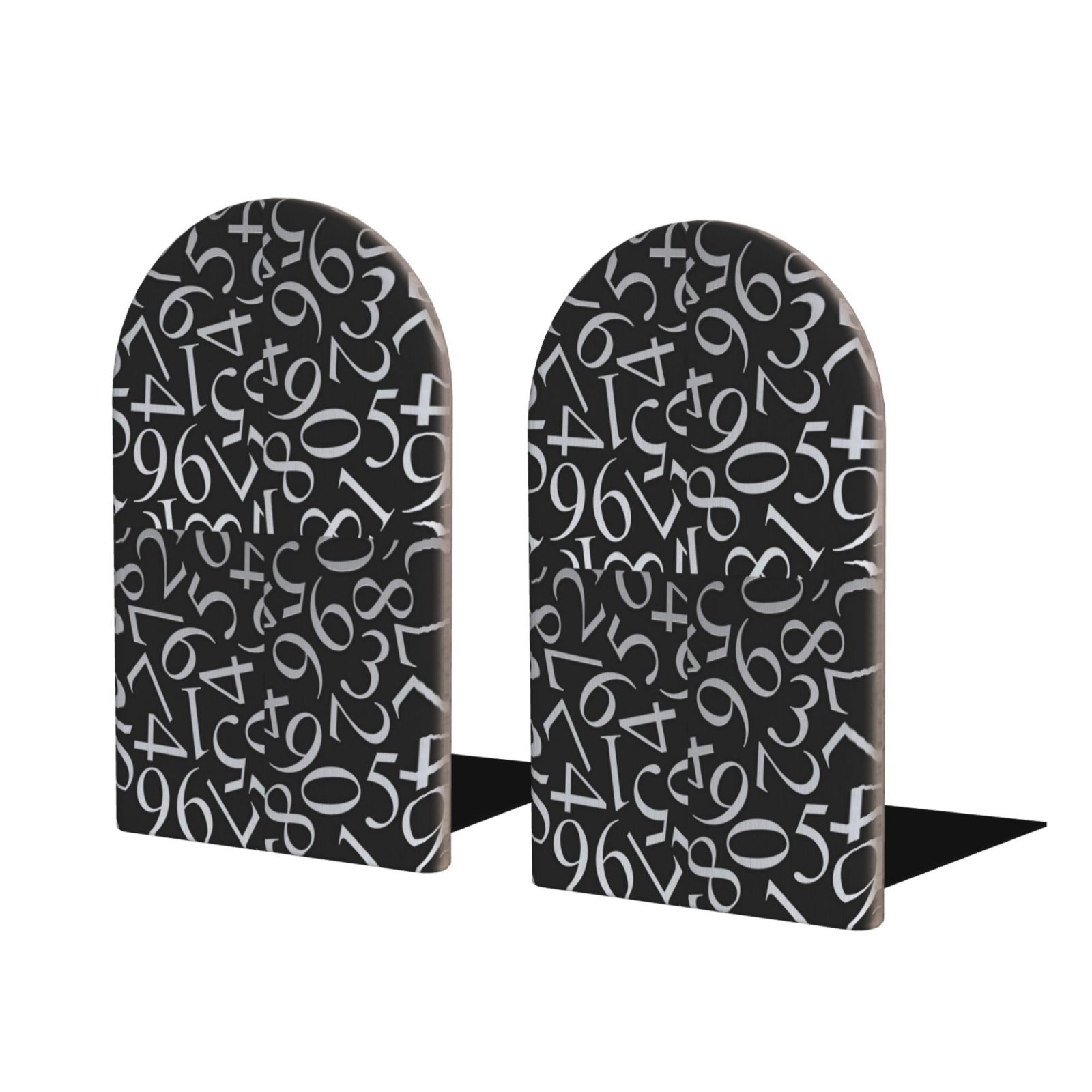 Sikiie Numbers Bookends 1 Pair, Wood Bookends for Shelves, Book Ends ...