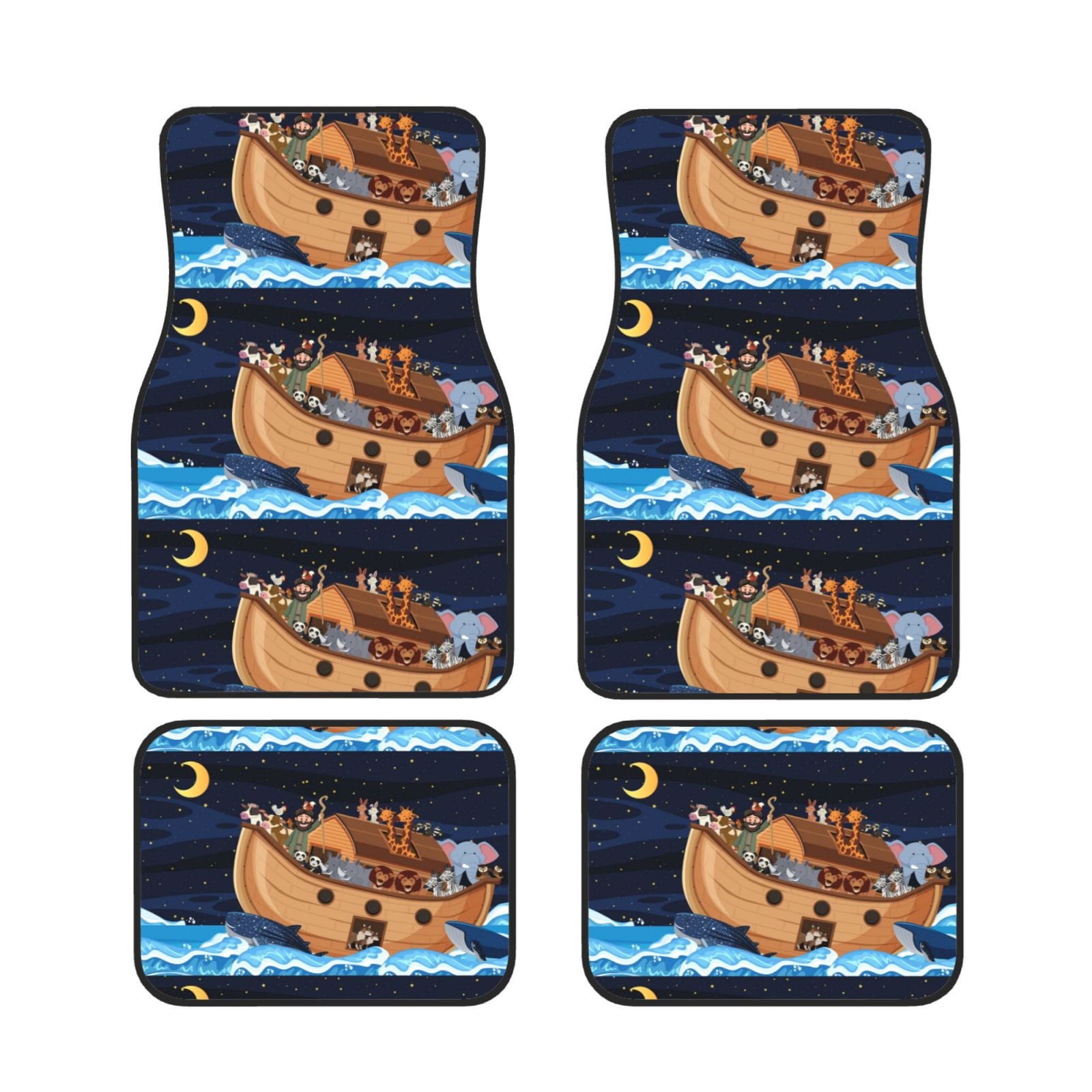 Sikiie Ocean Scene with Noah's Ark Car Foot Mat Set of 4 Pieces Basics ...