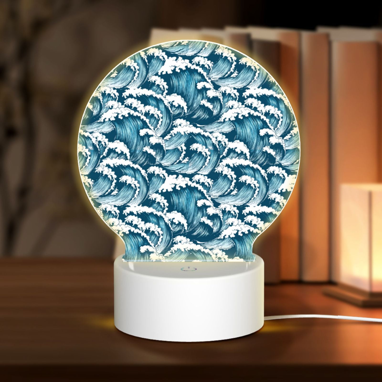 Sikiie Ocean Waves Acrylic Night Light Gift Custom Acrylic Night Light ...