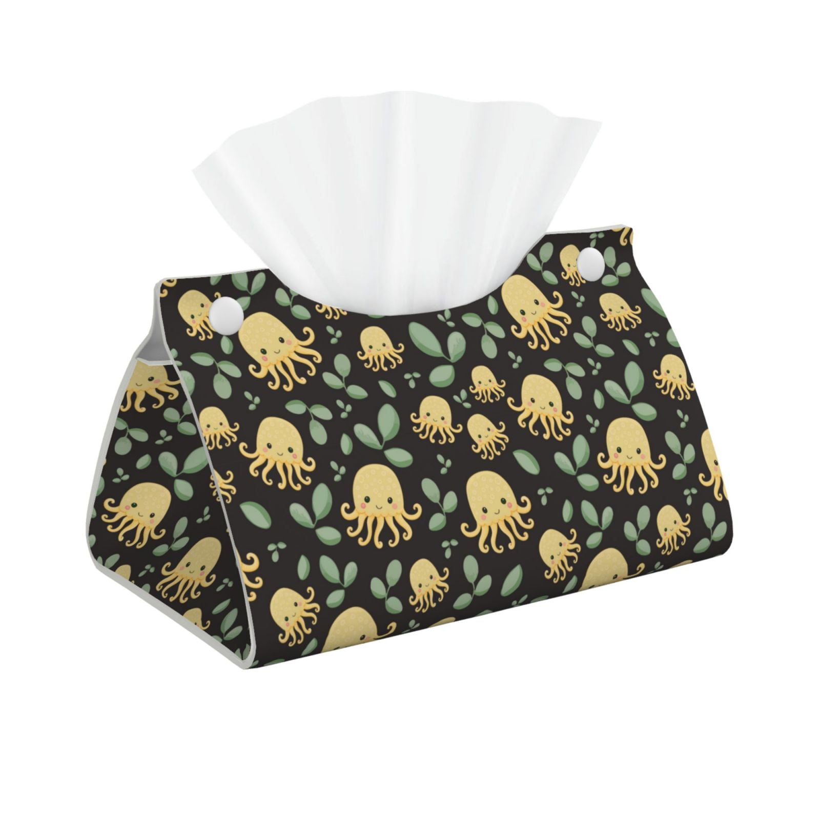 Sikiie Octopuses And Leaves Leather Tissue Box Cover Rectangle, Long ...