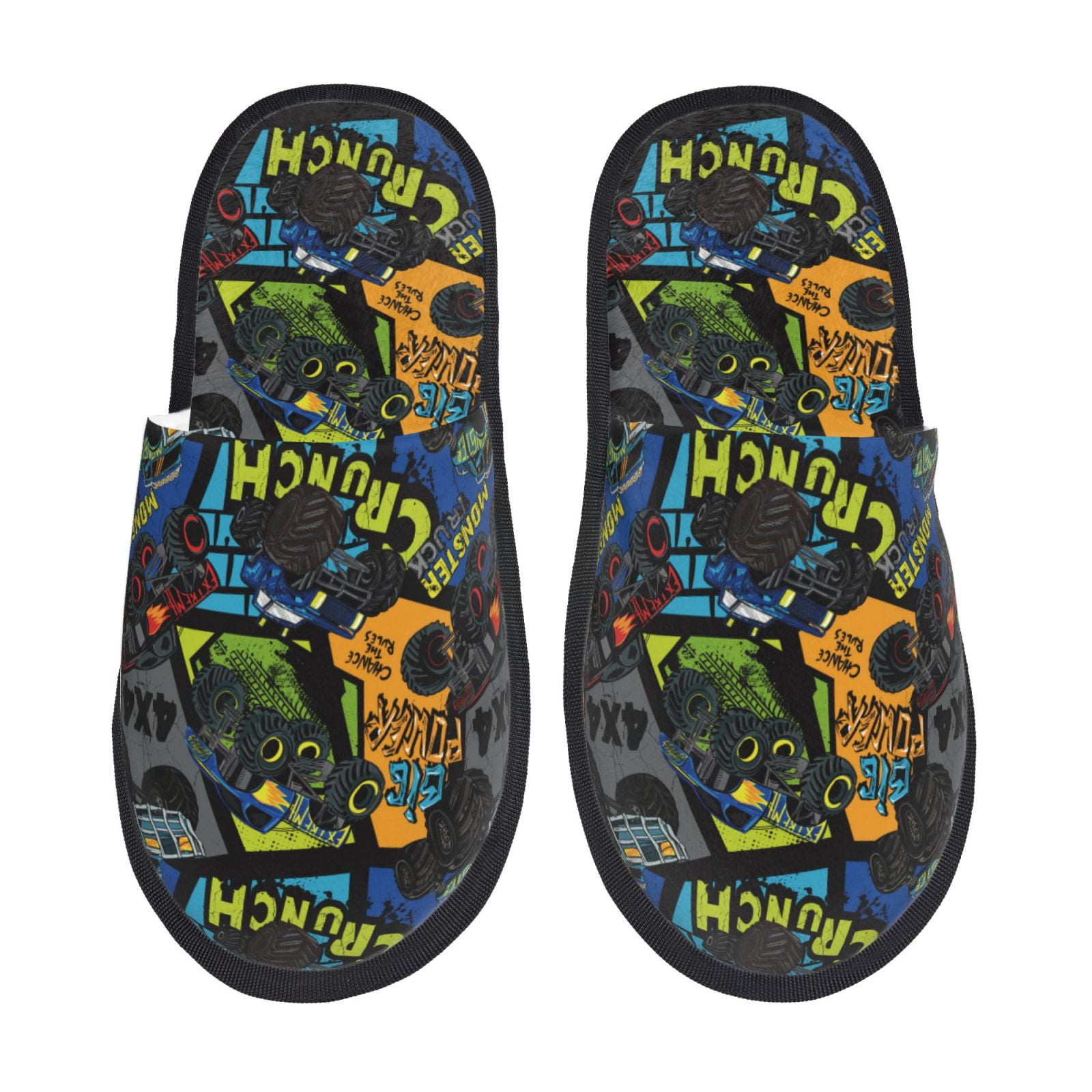 Sikiie Off-Road Vehicle Fuzzy Slip-on Slippers Warm Cozy Soft ...