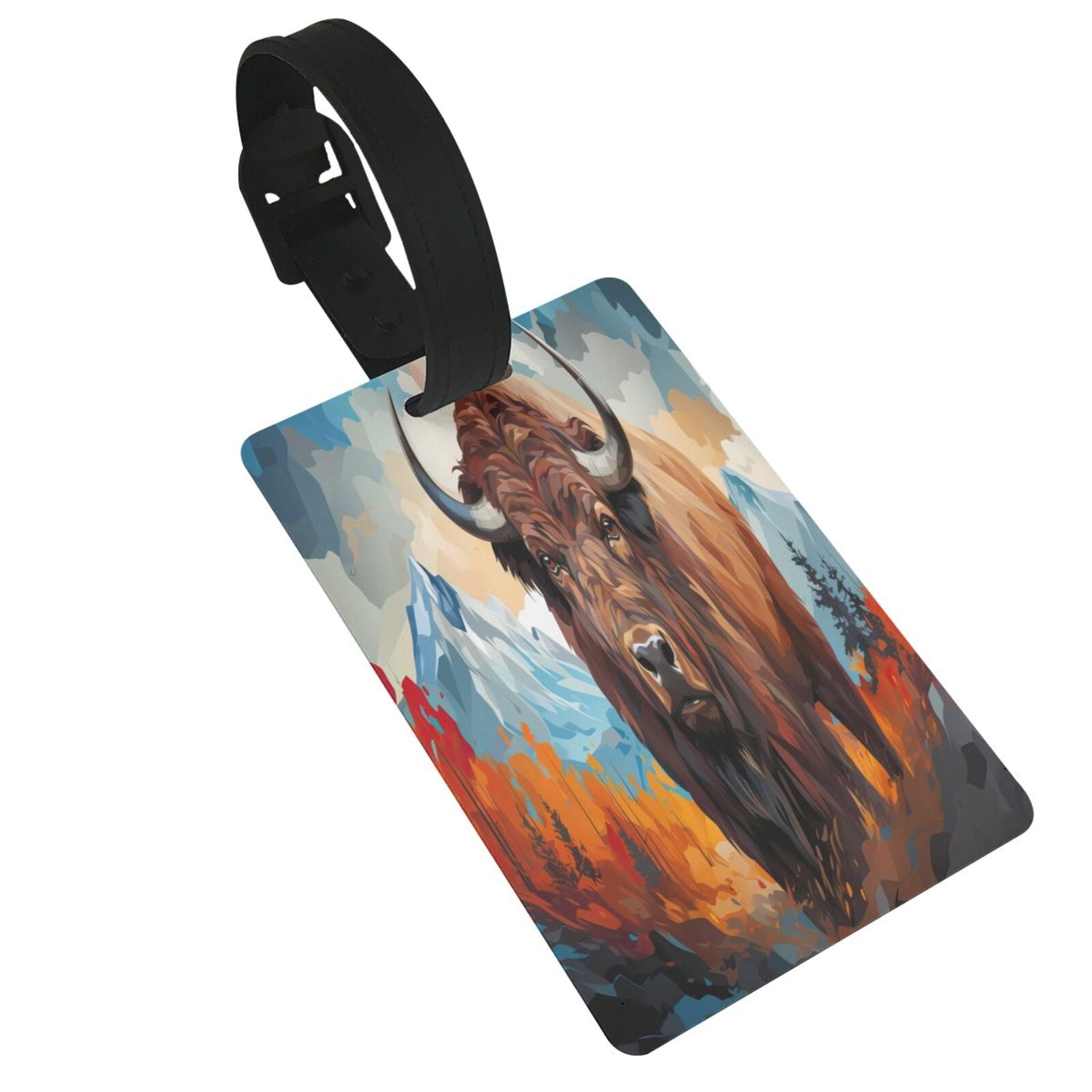 Sikiie Oil Painting Style Iceberg Yak Luggage Tags Privacy Cover ID ...