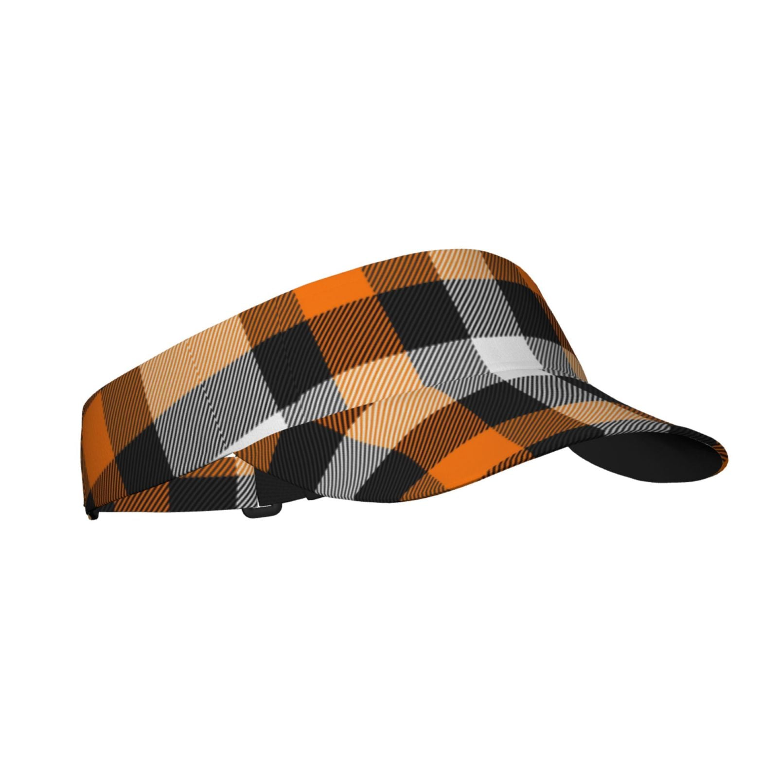Sikiie Orange Plaid Sun Visor Hat Adjustable Velcro Golf Visor Sports ...