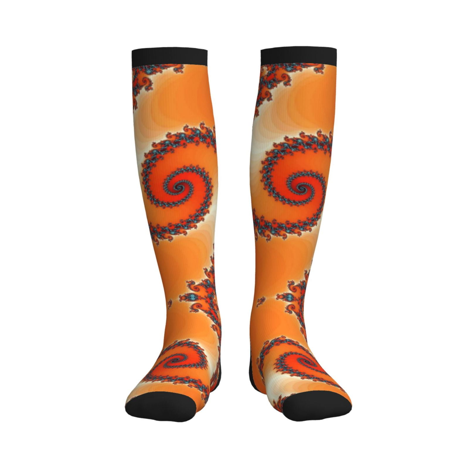 Sikiie Orange Rotating 1 Pairs Compression Socks for Men and Women 15 ...