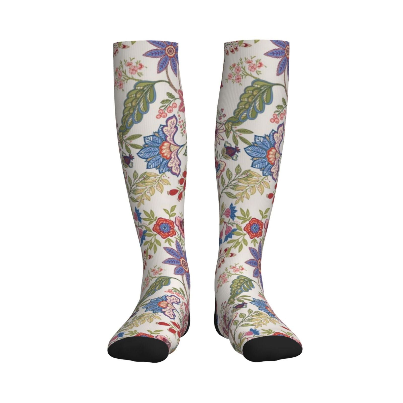 Sikiie Paisley Flowers 1 Pairs Compression Socks for Men and Women 15 ...