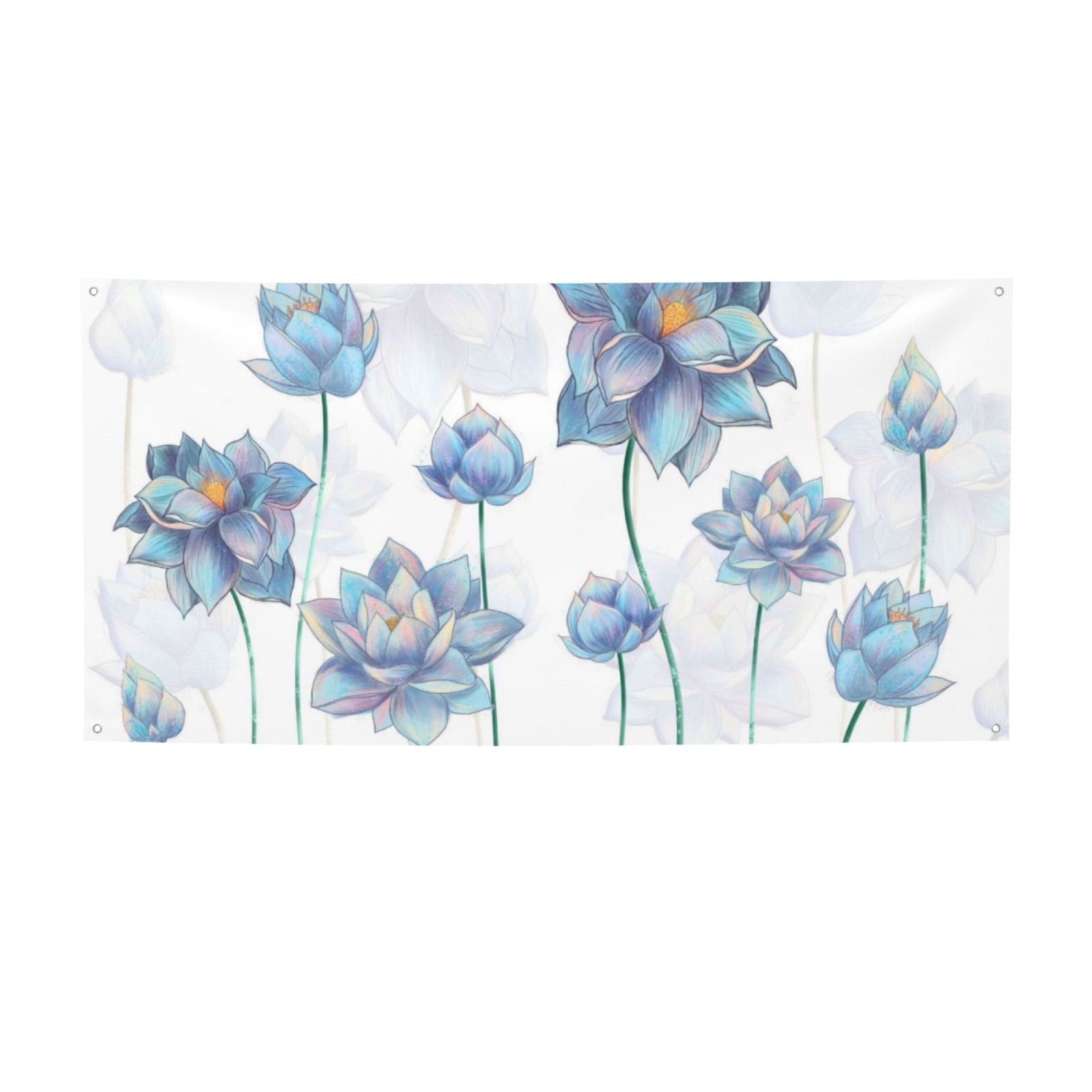 Sikiie Pale Blue Lotus Flowers Custom Banners and Signs Customize ...