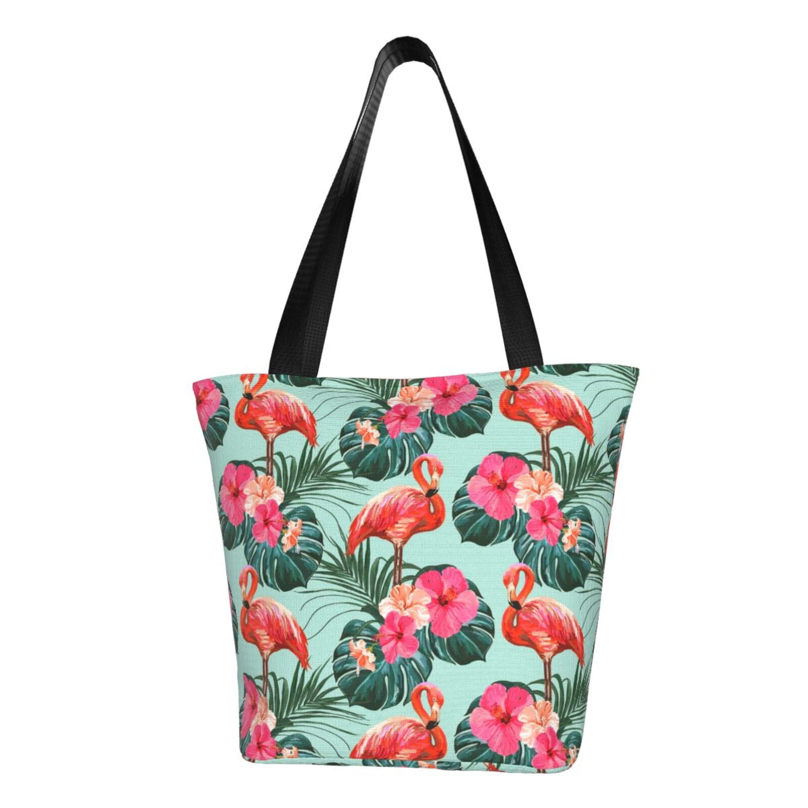Sikiie Palm Leaves Flamingo Shoulder Bag Casual Hobo Crossbody Tote Bag ...