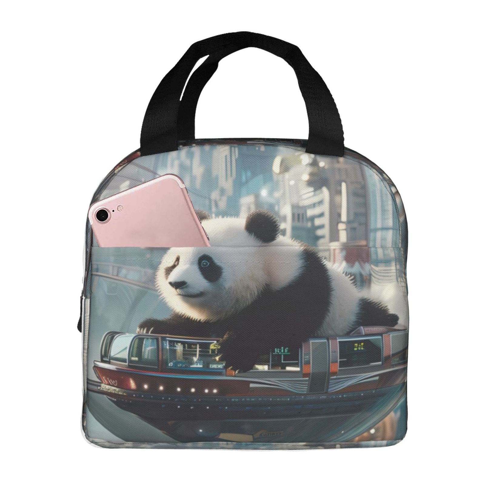 Sikiie Panda In Futuristic City Lunch Bag for Women & Men Adult ...