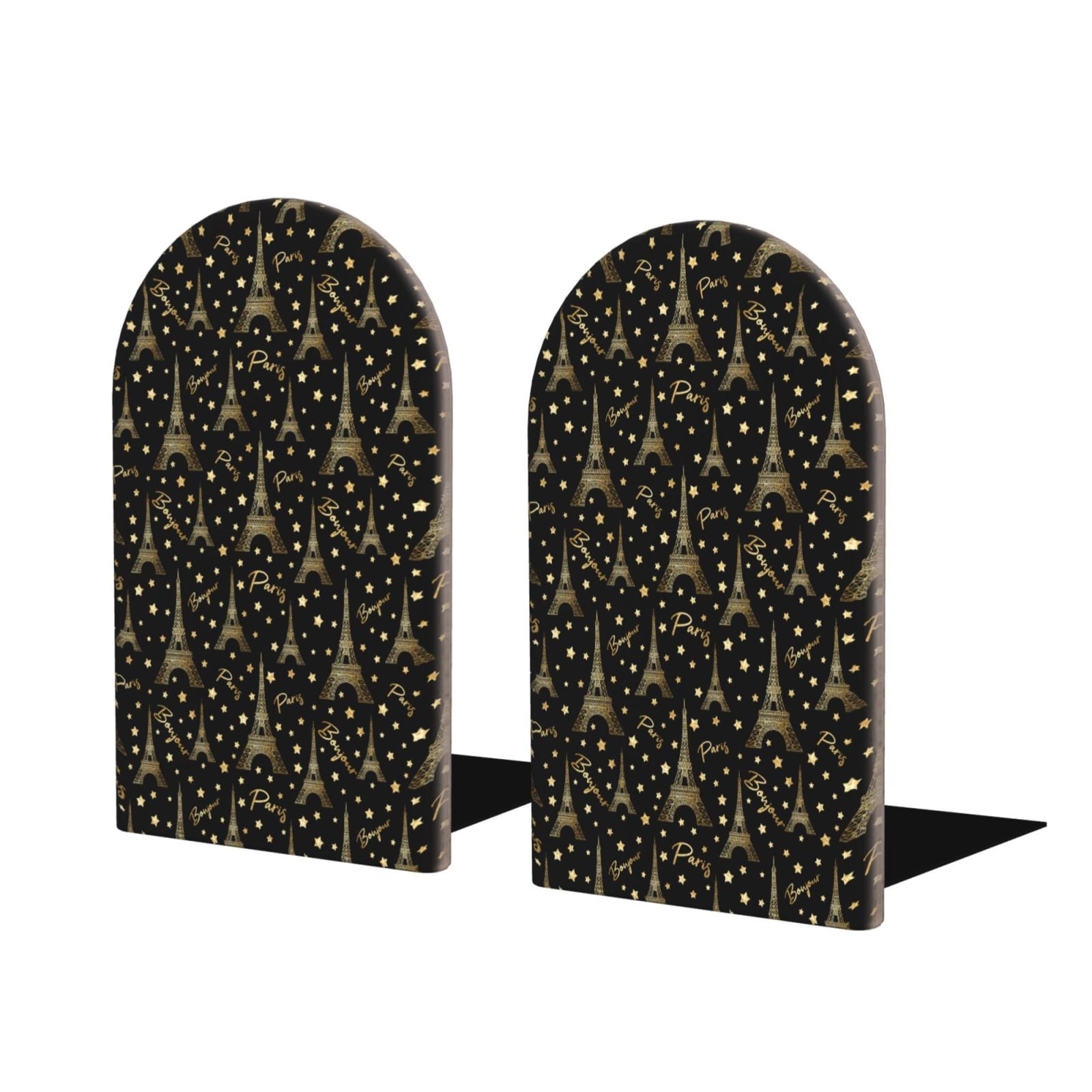 Sikiie Paris Romantic Bookends 1 Pair, Wood Bookends for Shelves, Book ...