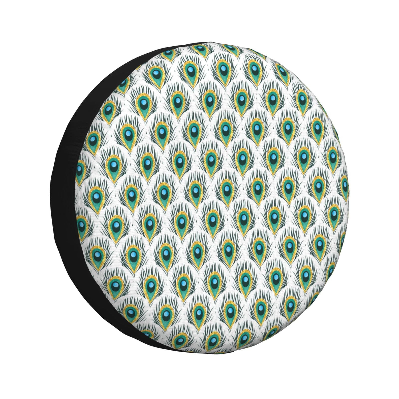Sikiie Peacock Feathers1 PVC Leather Spare Tire Wheel Cover Spare Tire ...