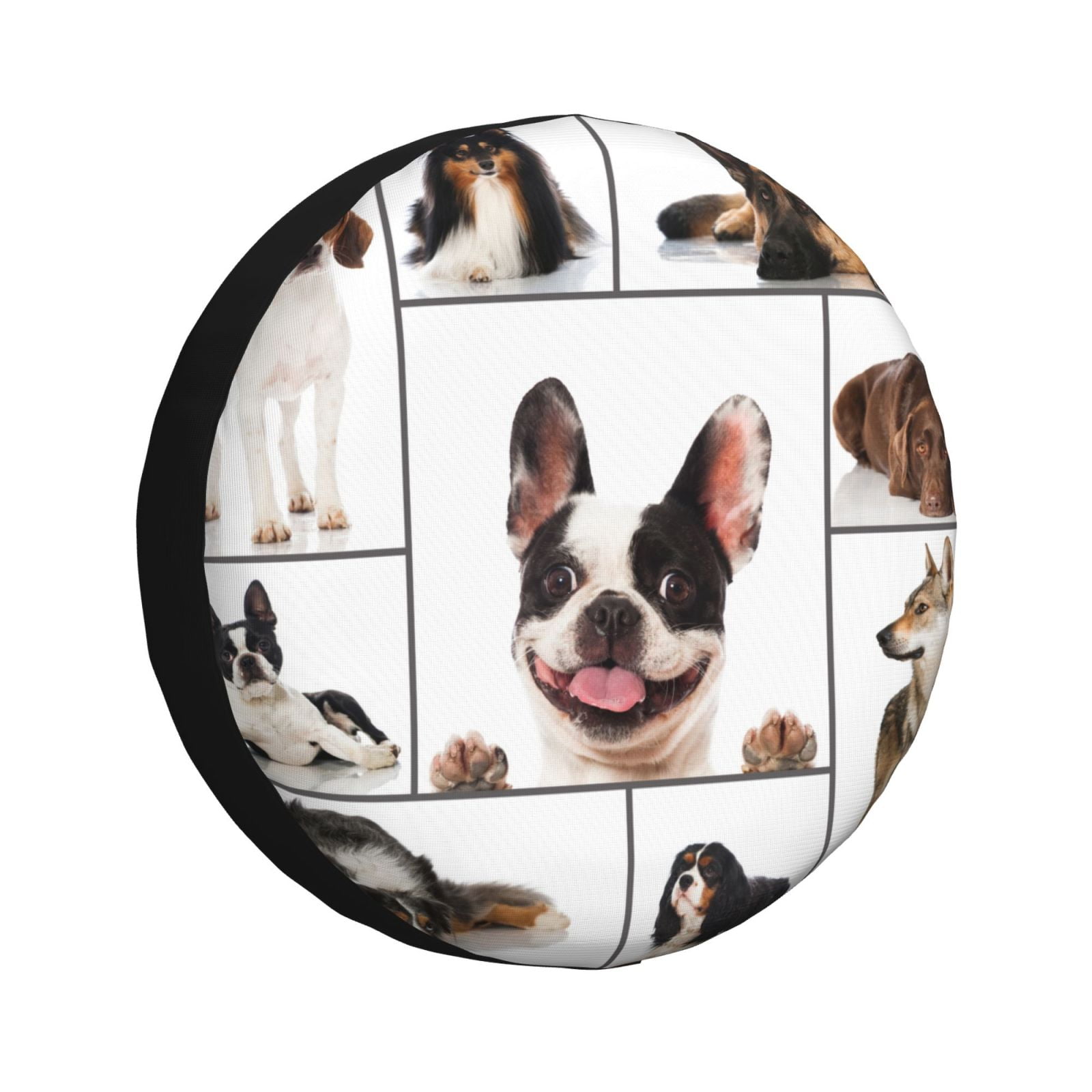 Sikiie Pedigree dogs collage Print PVC Leather Spare Tire Wheel Cover ...