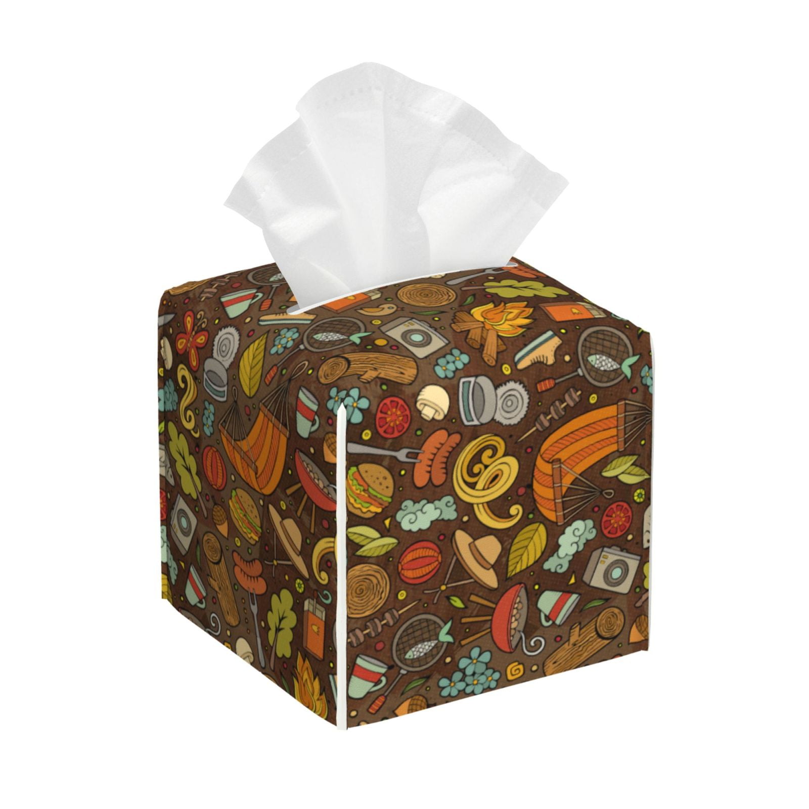 Sikiie Picnic Leather Tissue Box Cover Square, tissue box holder ...
