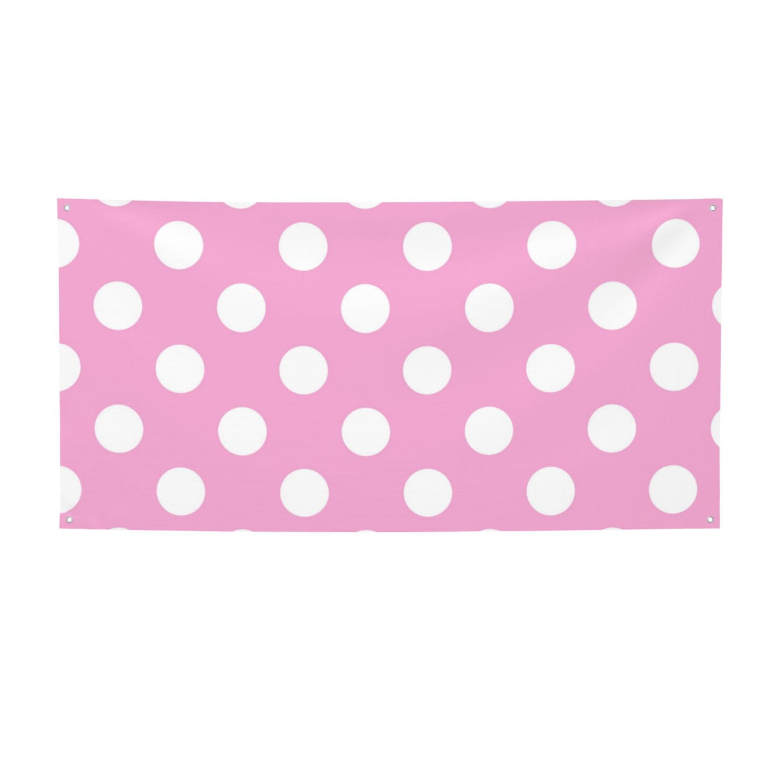 Sikiie Pink And White Polka Dot Custom Banners and Signs Customize ...