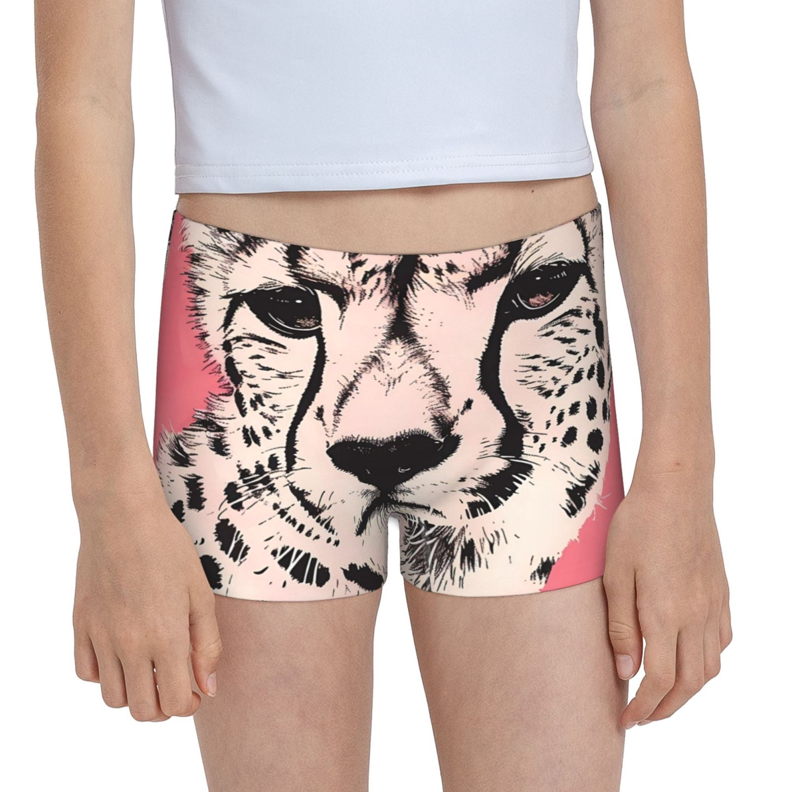Sikiie Pink Cheetah Art Girls' Cotton Underwear - Soft Shorts & Boxer ...