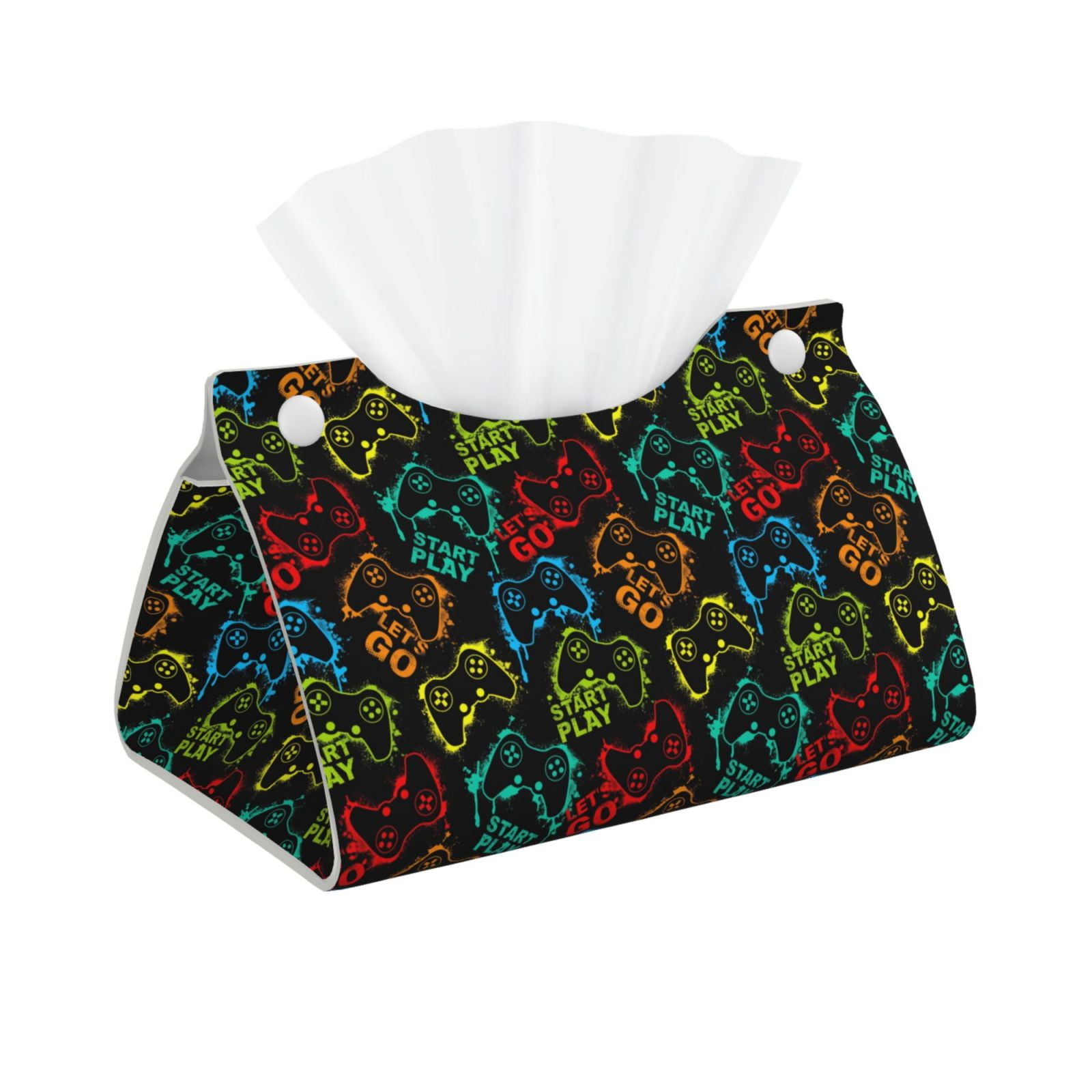 Sikiie Play Game Start Leather Tissue Box Cover Rectangle, Long Tissue ...