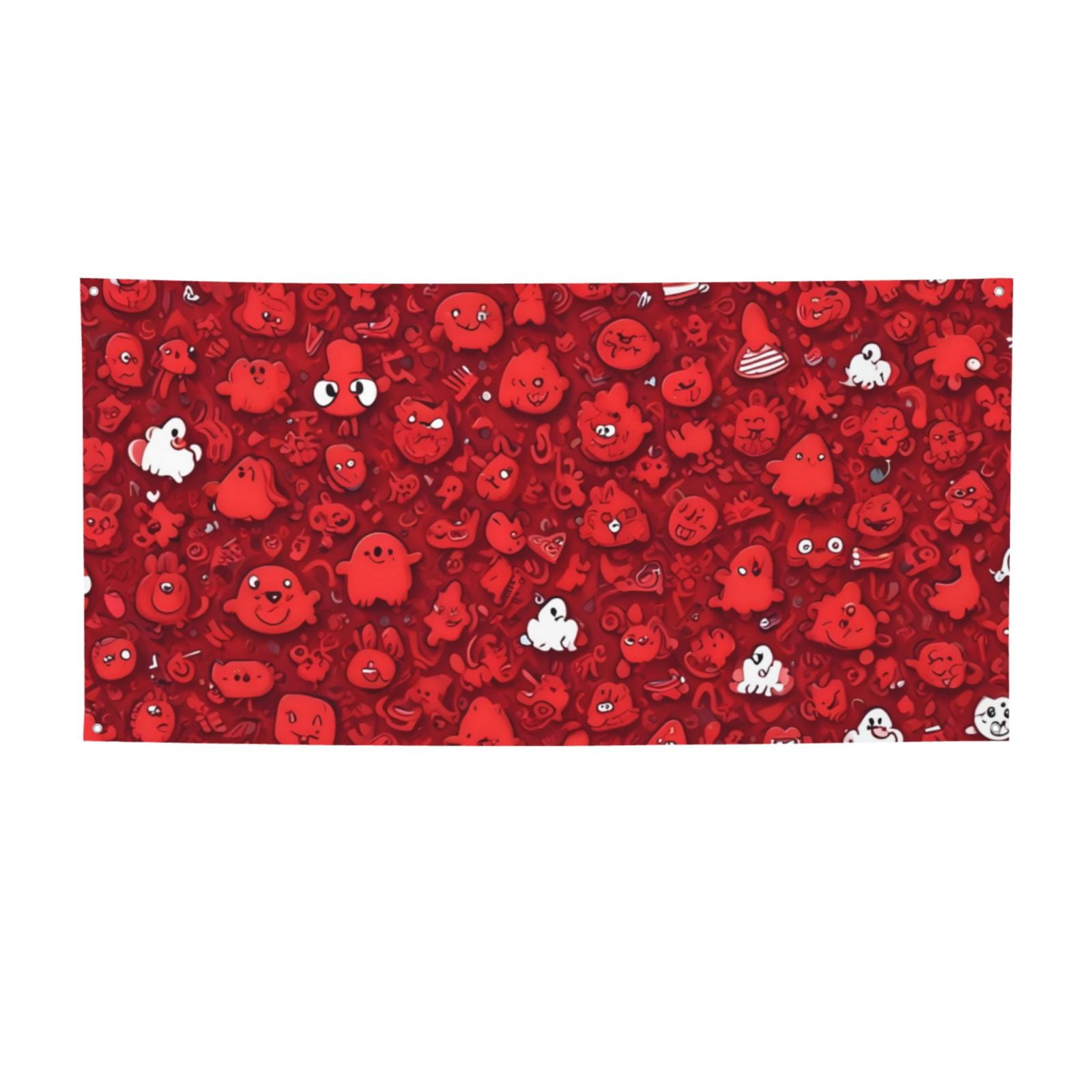 Sikiie Playful Red Cartoon Faces Custom Banners and Signs Customize ...