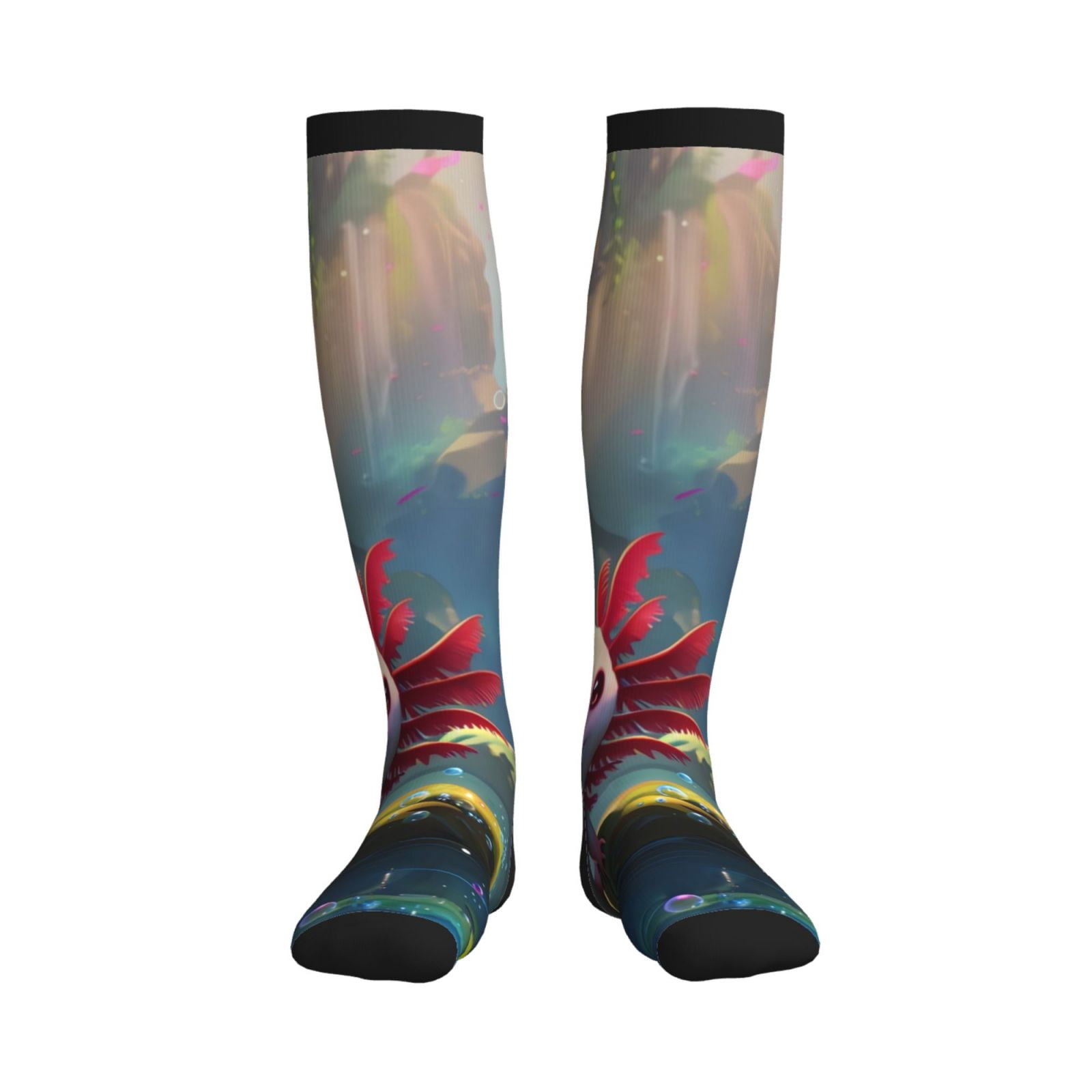 Sikiie Pond Cute Axolotl 1 Pairs Compression Socks for Men and Women 15 ...