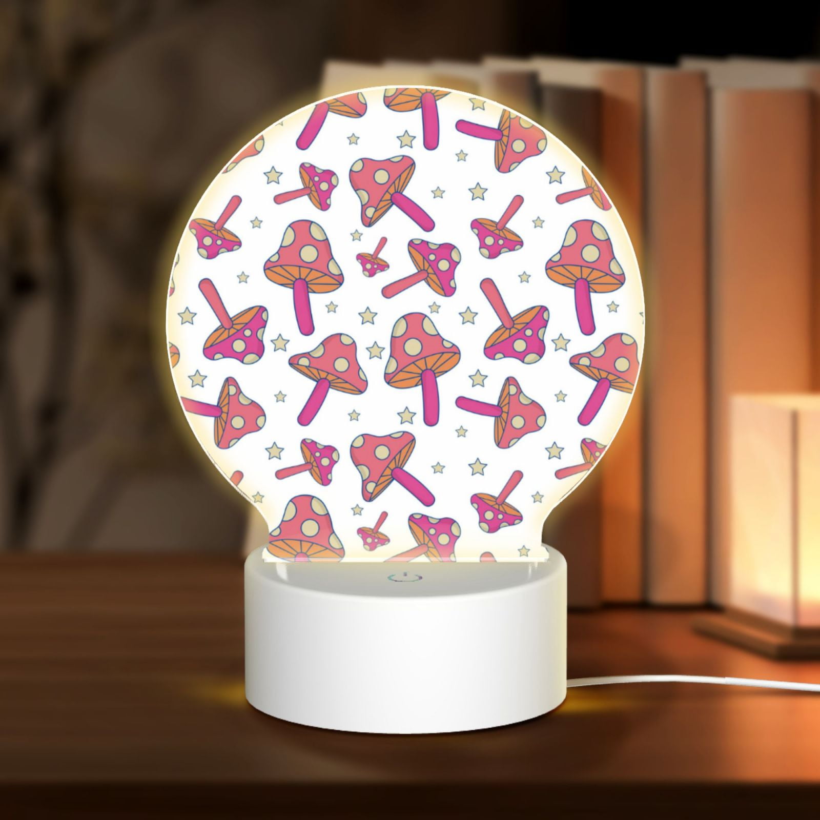 Sikiie Purple Mushroom Acrylic Night Light Gift Custom Acrylic Night ...