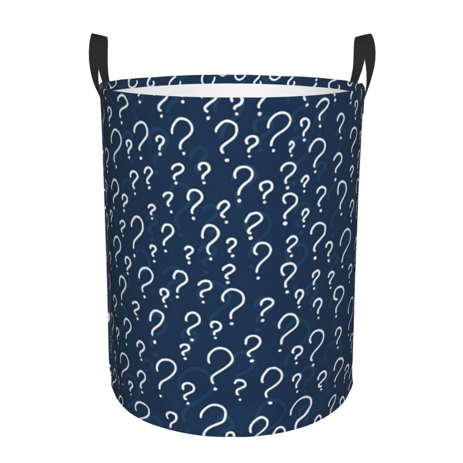 Sikiie Question Marks Print Round Dirty Clothes Basket, Waterproof ...