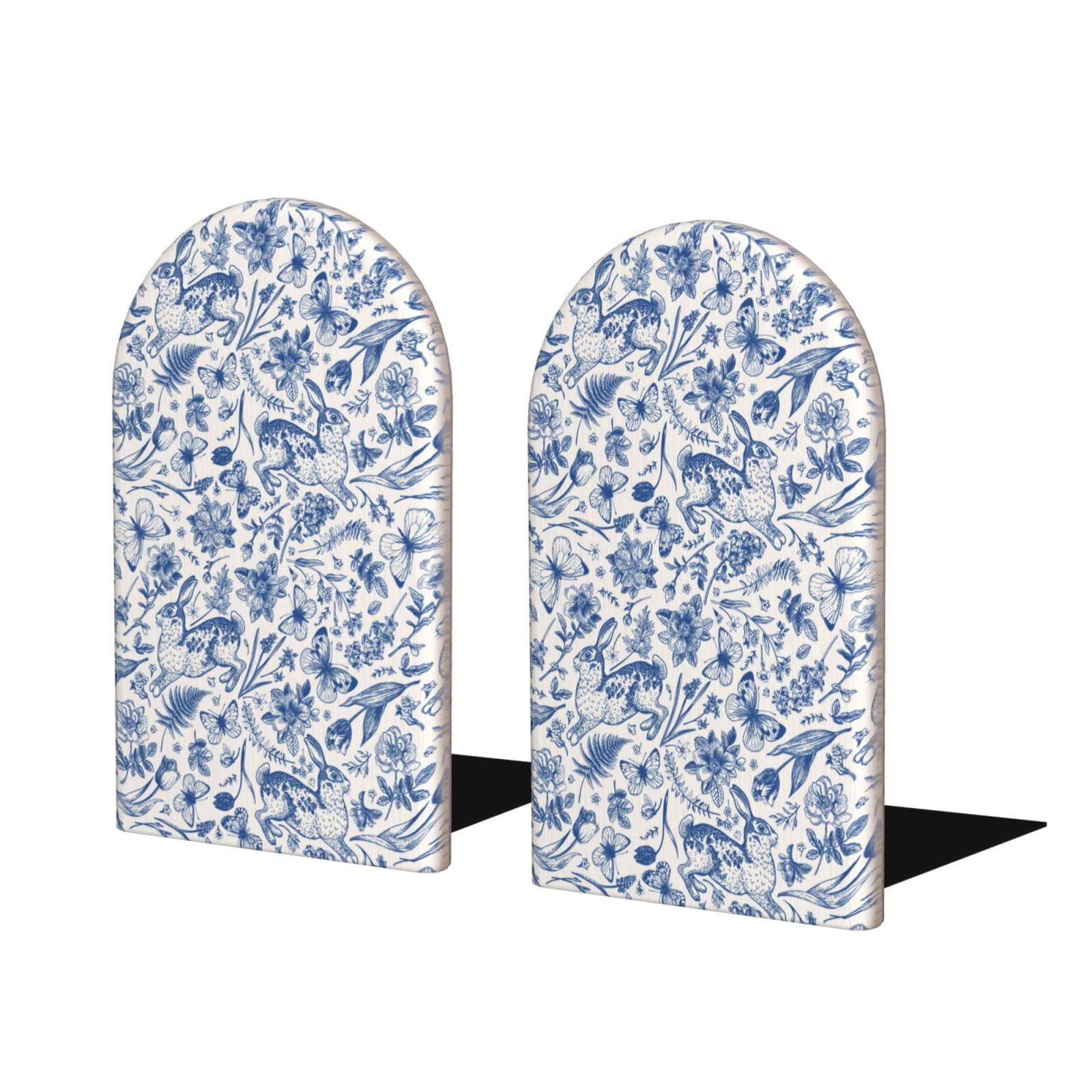 Sikiie Rabbit And Butterfly Bookends 1 Pair, Wood Bookends for Shelves ...