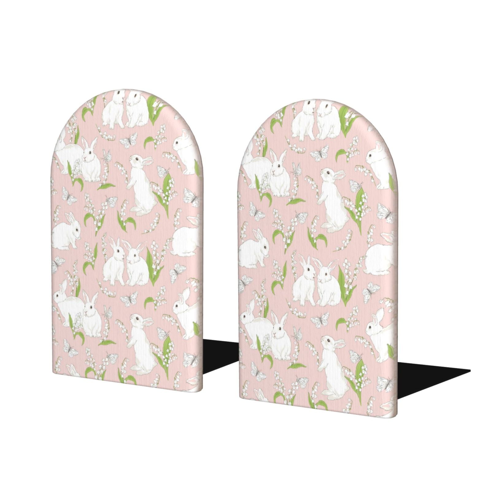 Sikiie Rabbit Bookends 1 Pair, Wood Bookends for Shelves, Book Ends for ...