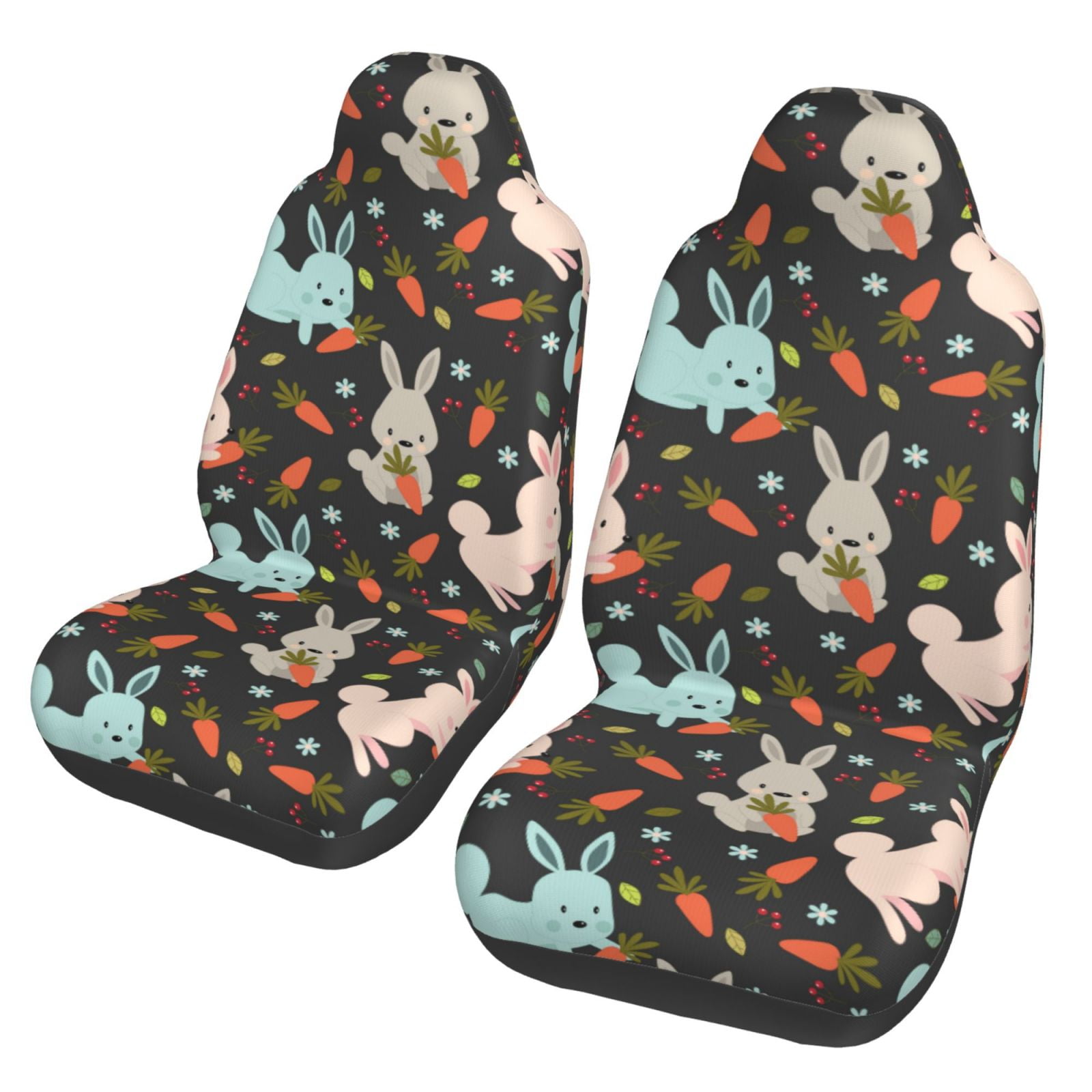 Sikiie Rabbit Is Eating Carrots Car Seat Protector 2 Pack Car Seat ...
