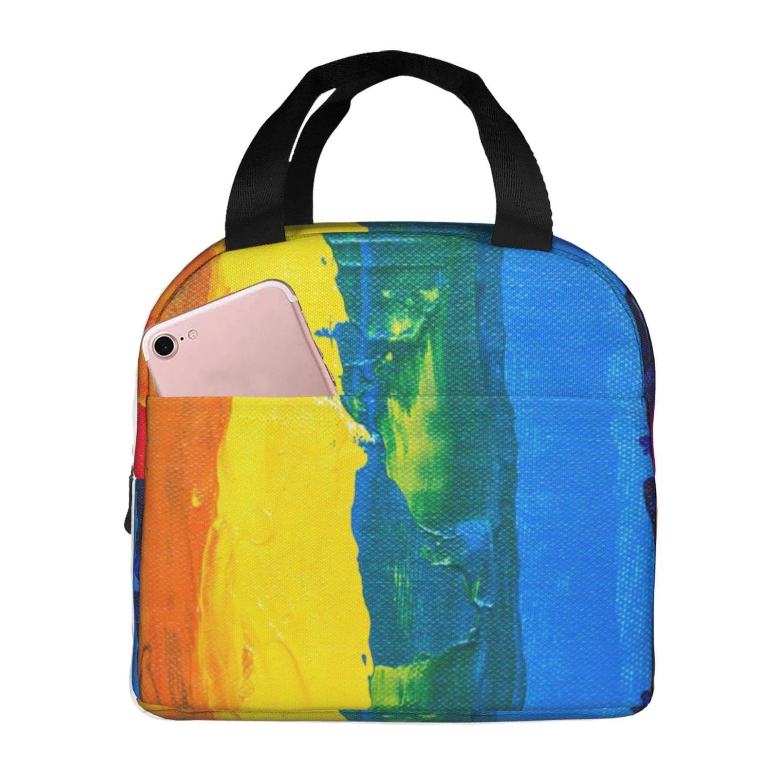 Sikiie Rainbow Colored Lunch Bag for Women & Men Adult Insulated Lunch ...